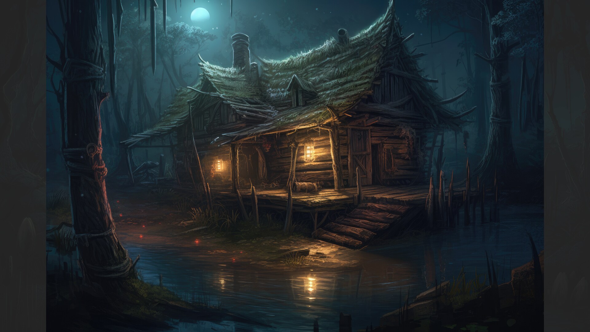 BACKGROUND - Stylized Haunted 1：2Dアセット - UE マーケットプレイス