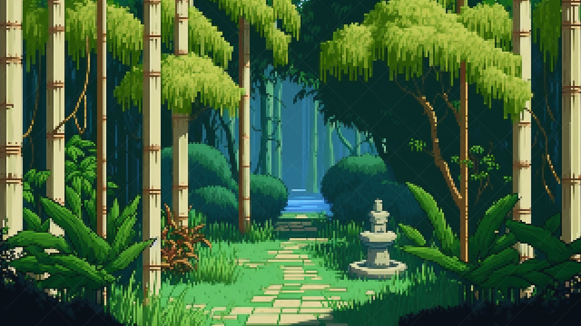 BACKGROUND - Pixel Forest 1 in 2D Assets - UE Marketplace