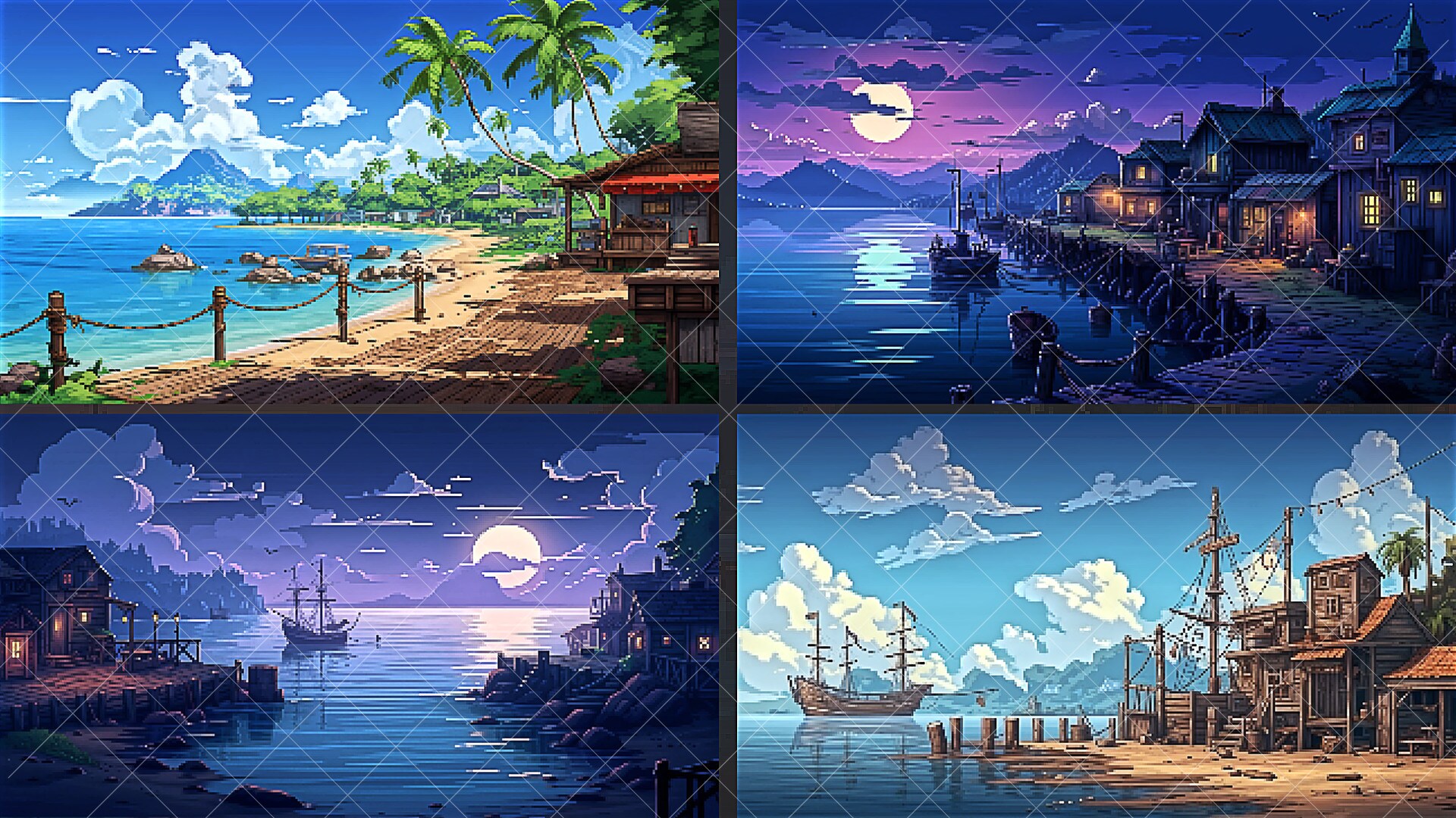 Background Pixel Town 1 In 2d Assets Ue Marketplace