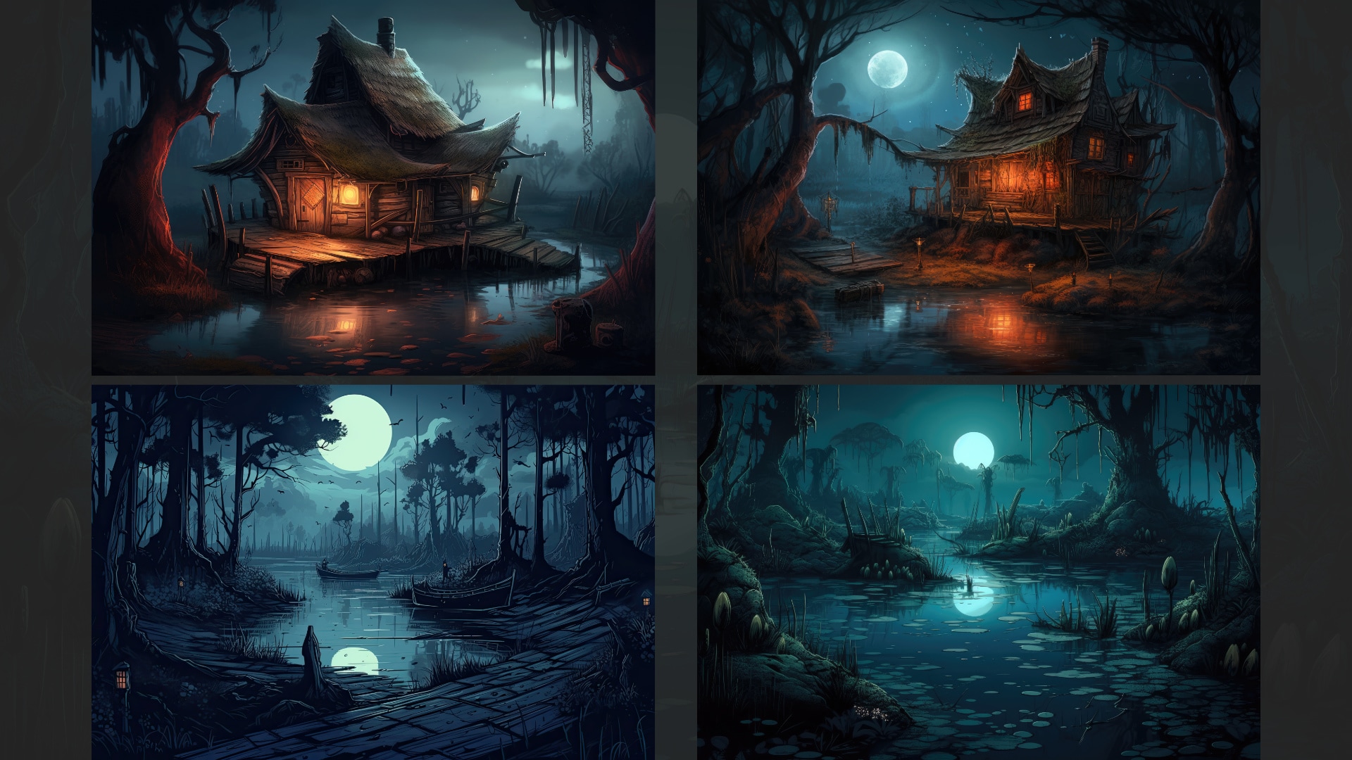 BACKGROUND - Stylized Haunted 1：2Dアセット - UE マーケットプレイス