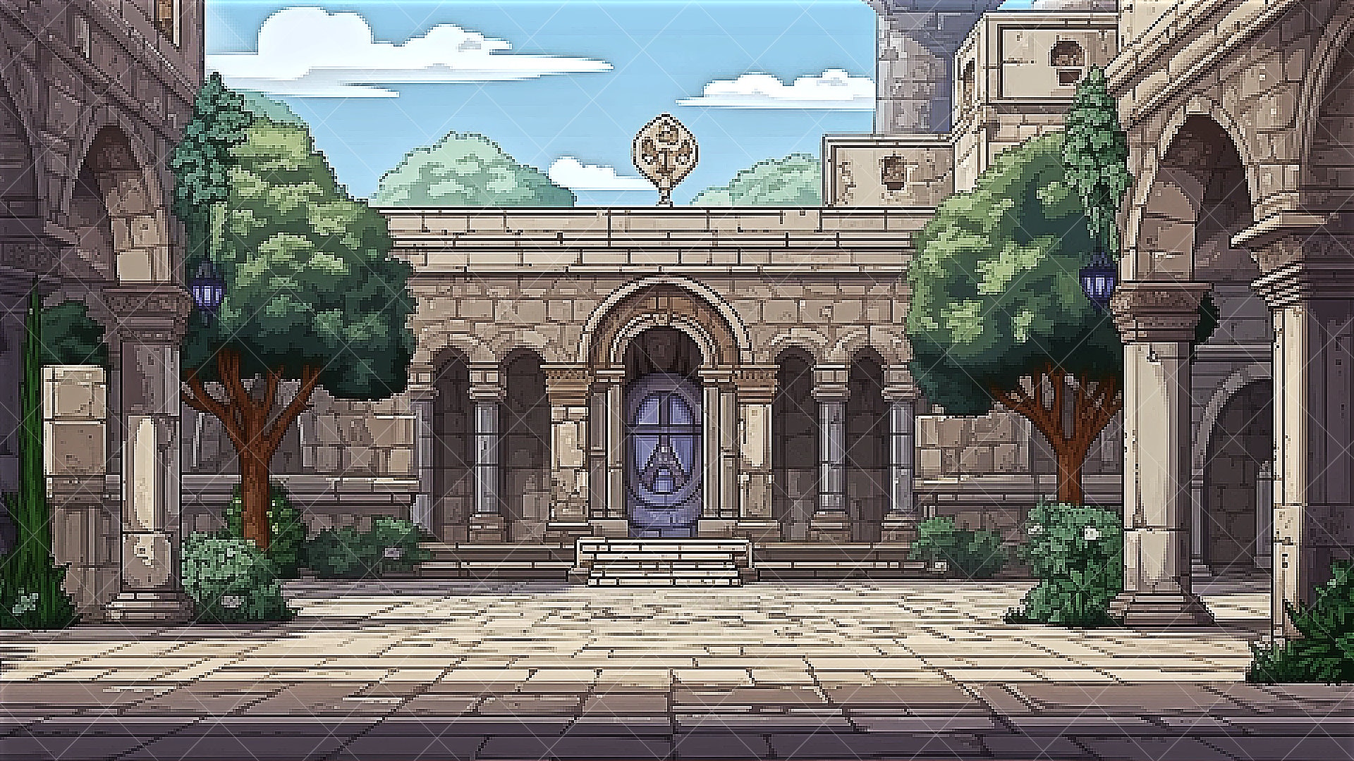 在二维资源创建的BACKGROUND - Pixel Medieval 2 - 虚幻引擎商城