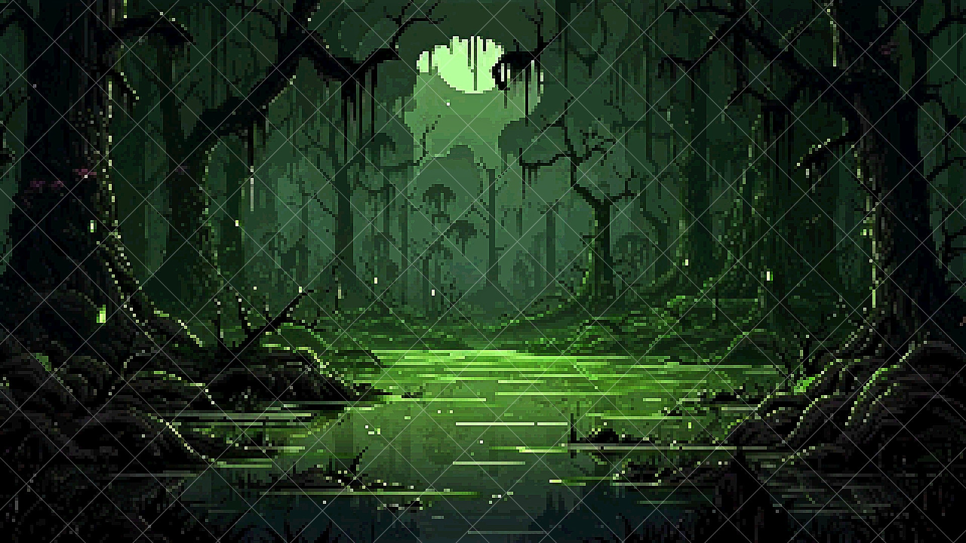 在二维资源创建的BACKGROUND - Pixel Swamp 2 - 虚幻引擎商城
