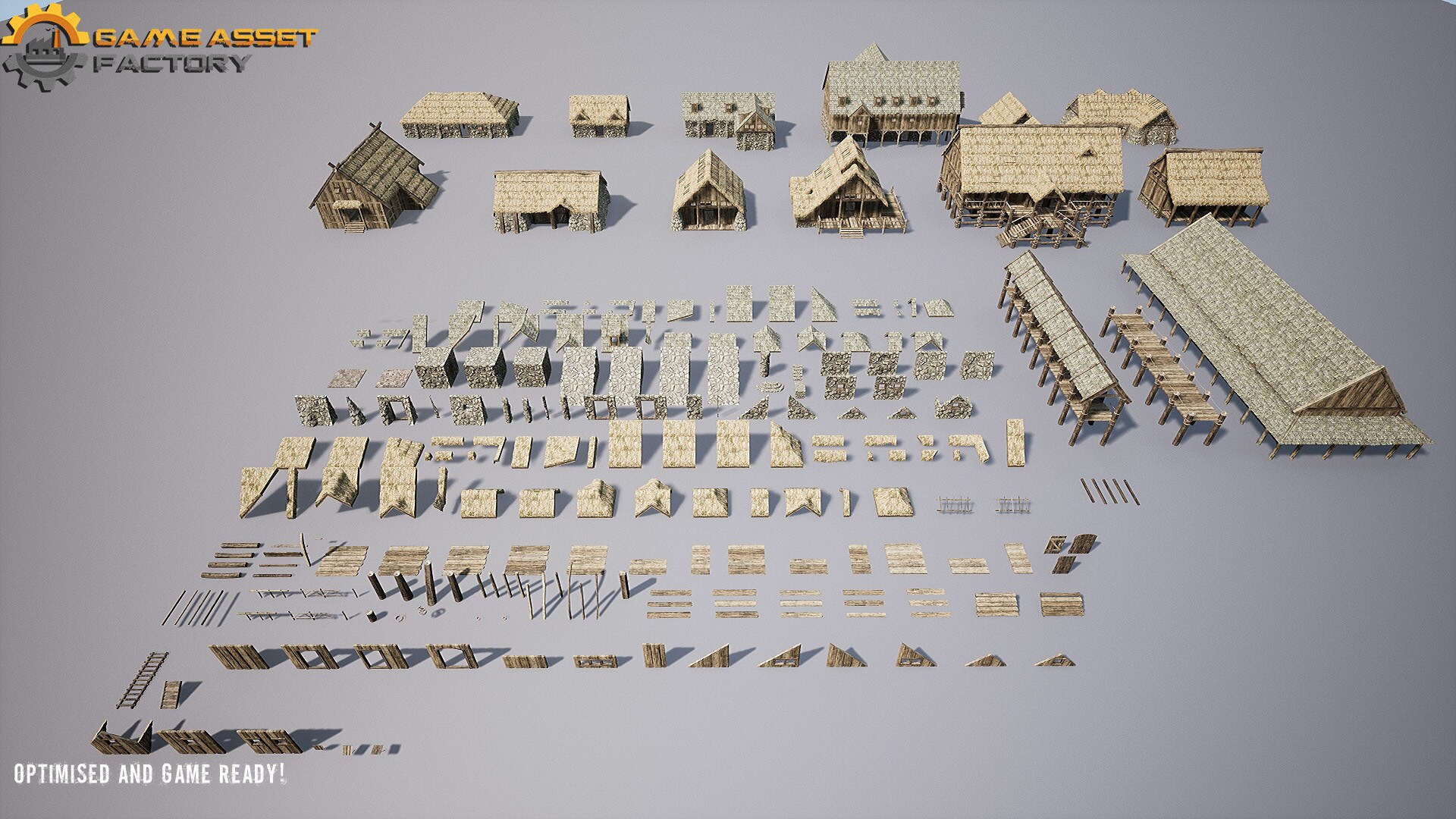 Medieval Village Modular Buildings Pack, 카테고리 배경 - UE 마켓플레이스