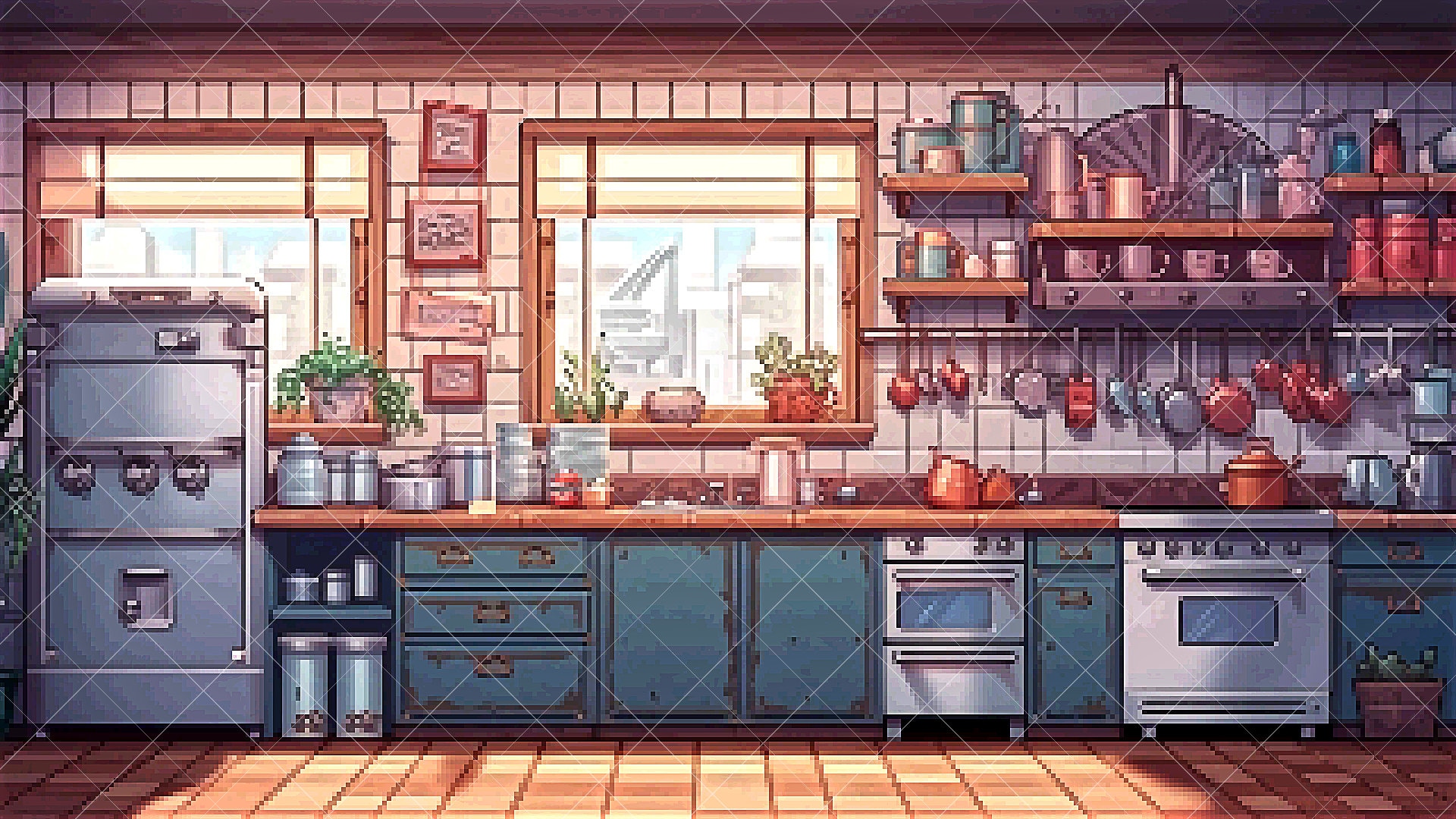 BACKGROUND - Pixel Kitchen 1 in 2D Assets - UE Marketplace