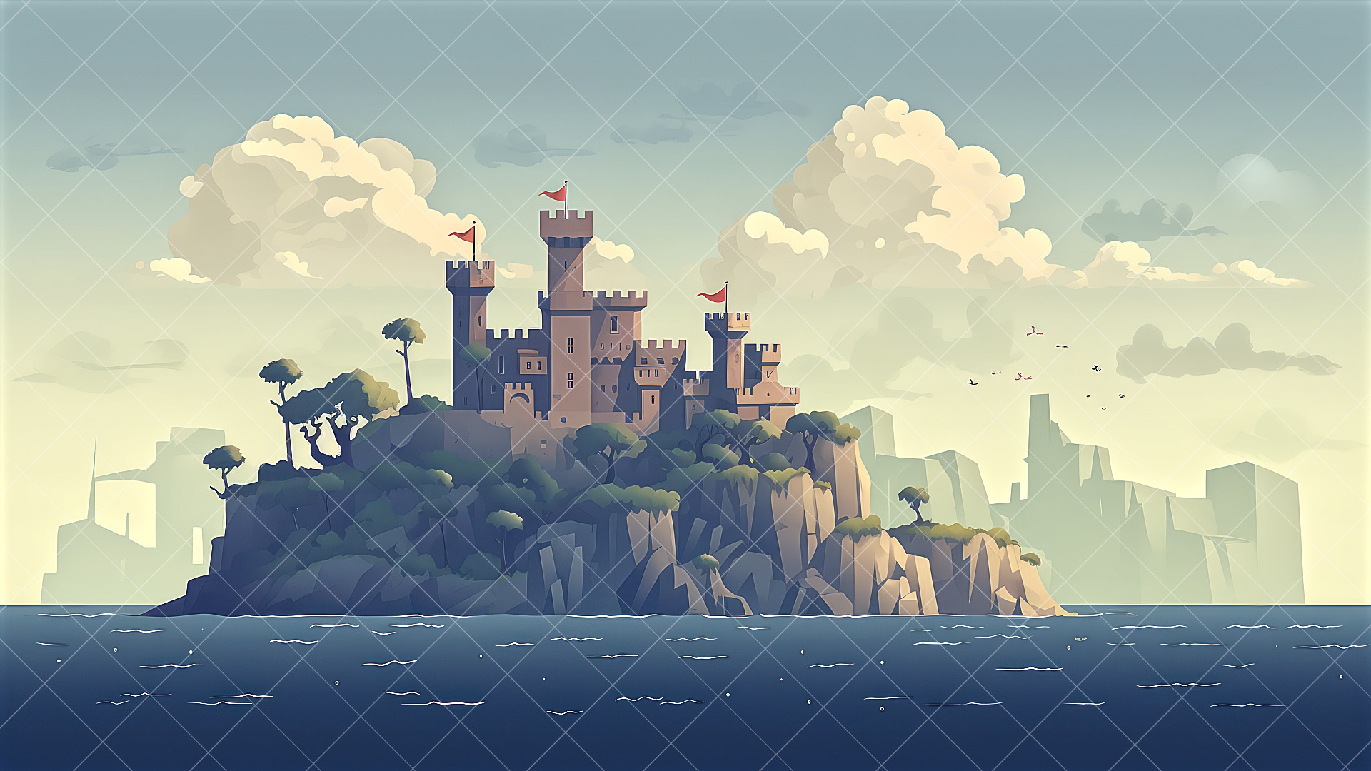 BACKGROUND - Vector Castle 2, 카테고리 2D 애셋 - UE 마켓플레이스