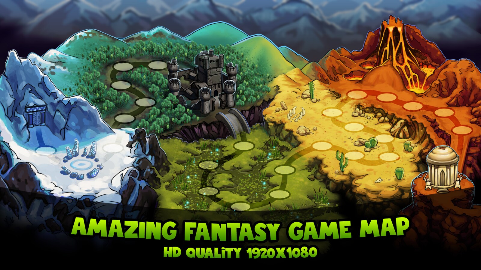 Fantasy Game Kit (Map + Icons) in 2D Assets - UE Marketplace