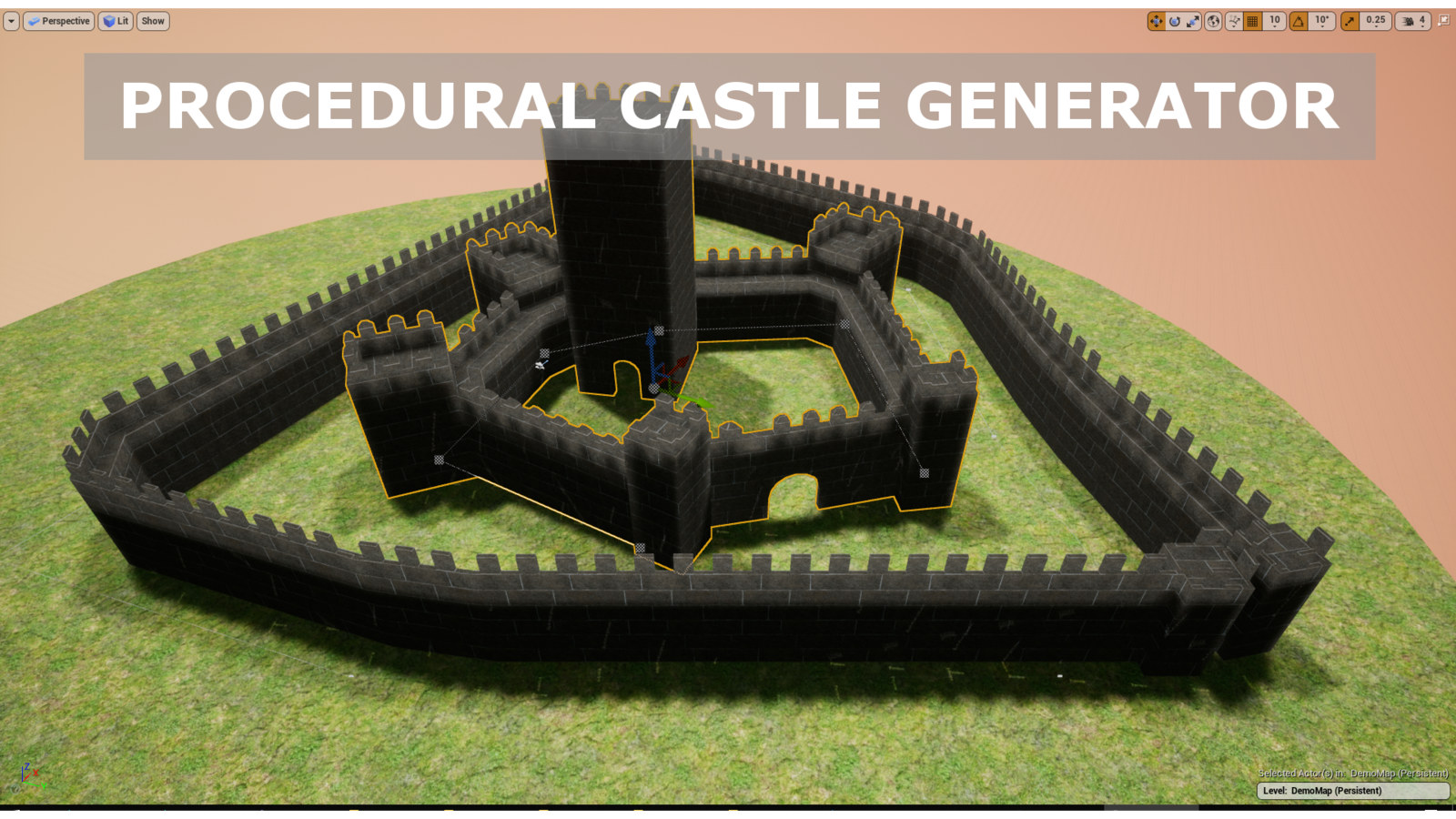 Procedural Castle Generator in Code Plugins - UE Marketplace