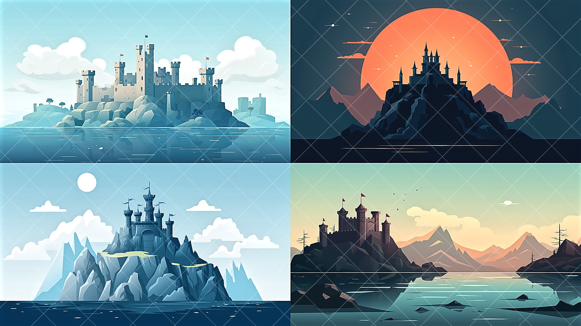 BACKGROUND - Vector Castle 2, 카테고리 2D 애셋 - UE 마켓플레이스