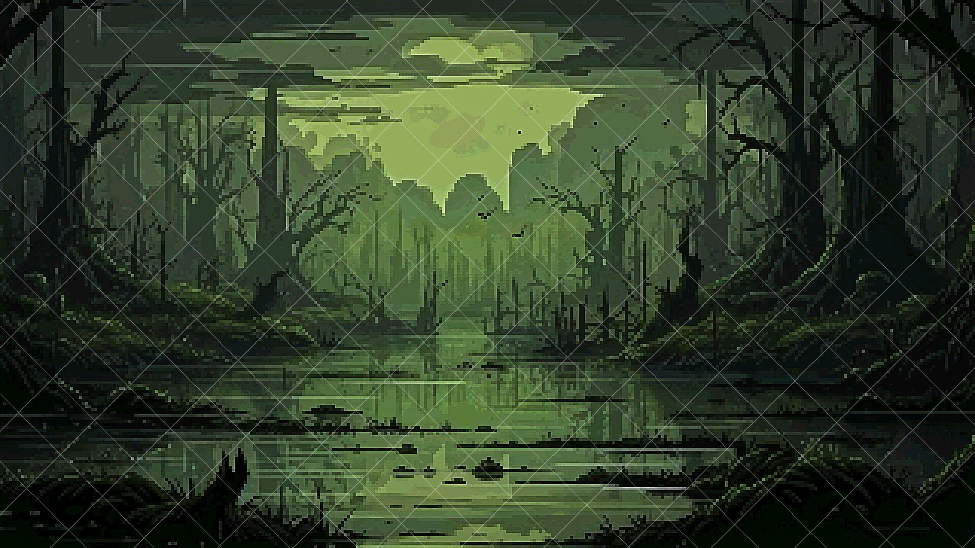在二维资源创建的BACKGROUND - Pixel Swamp 2 - 虚幻引擎商城