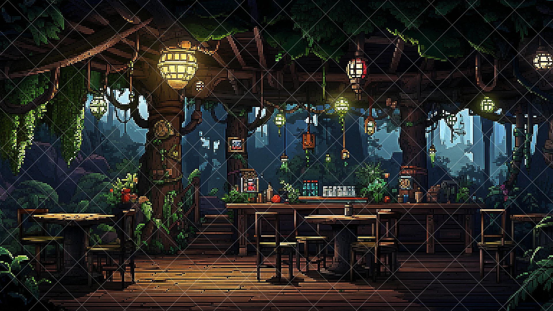 BACKGROUND - Pixel Cafe 2：2Dアセット - UE マーケットプレイス