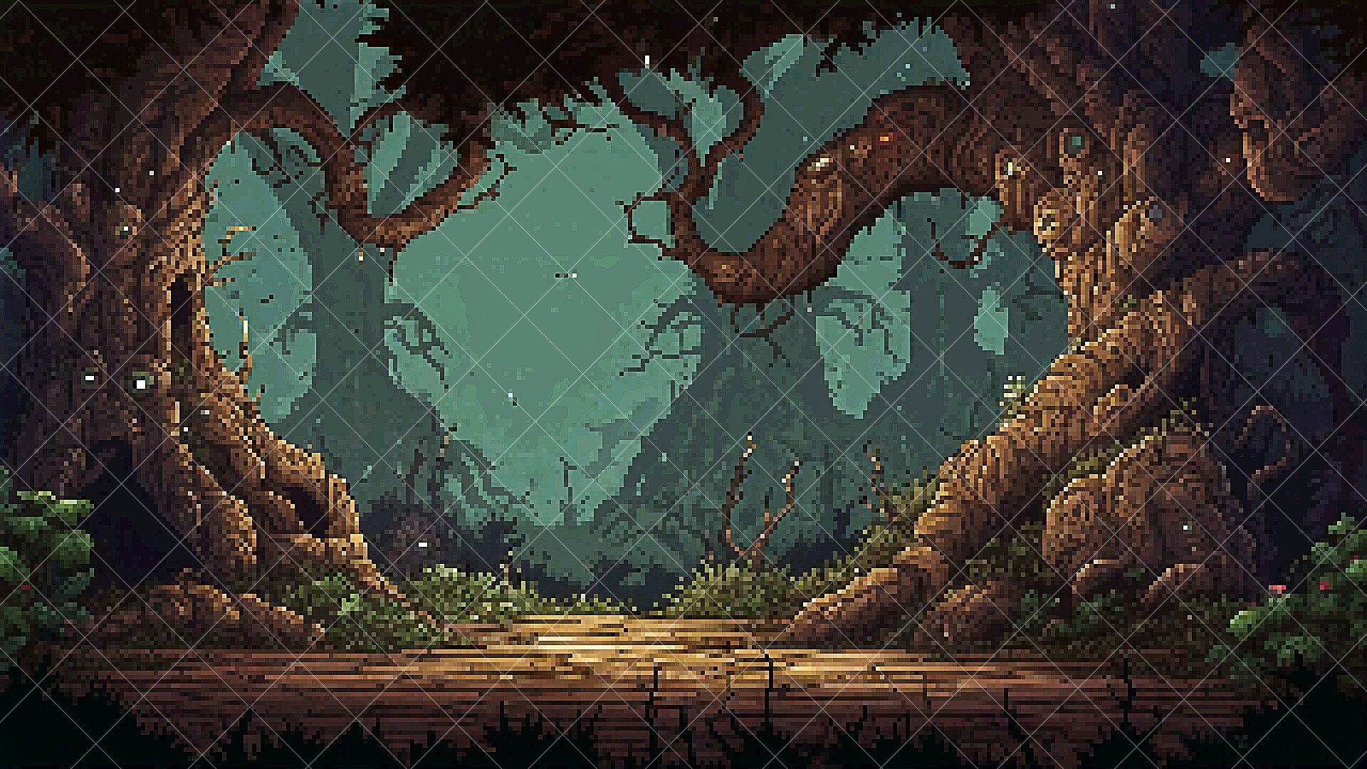 在二维资源创建的BACKGROUND - Pixel Hollow 1 - 虚幻引擎商城