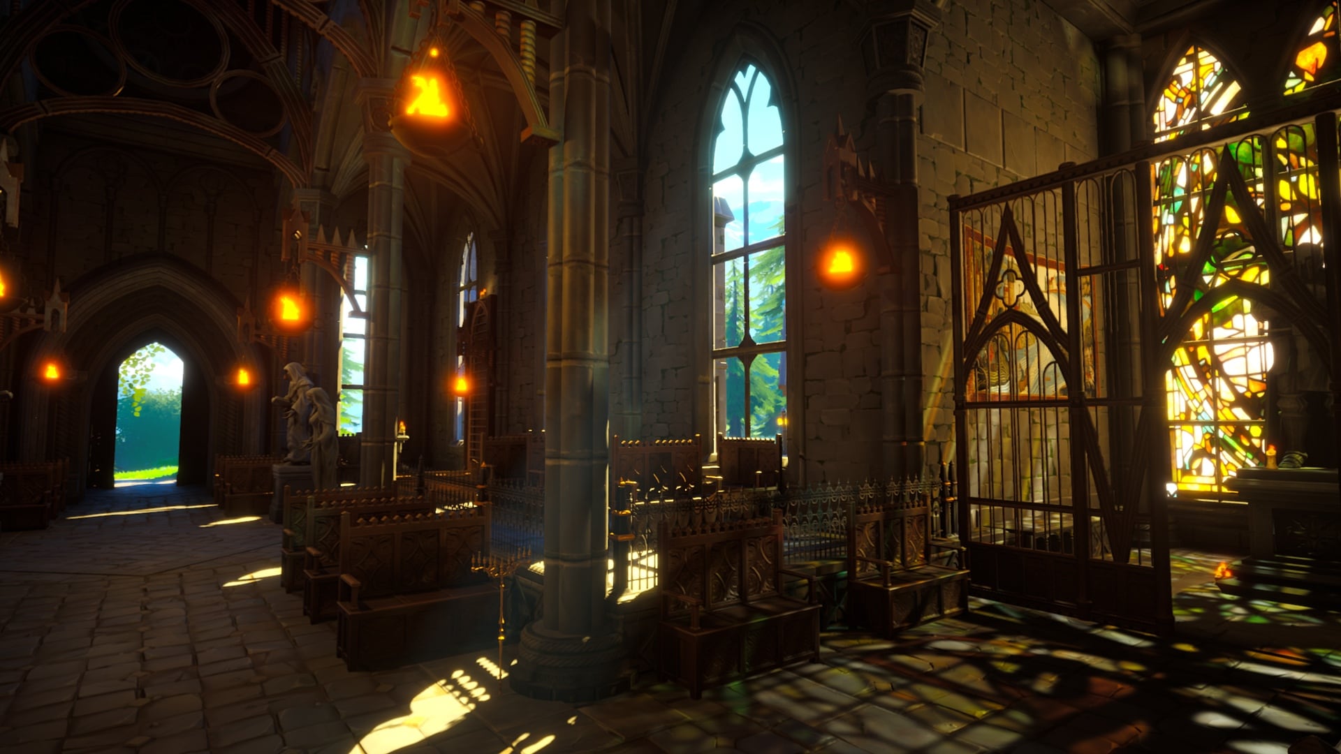 Stylized Gothic Church Environment - Modular Gothic Cathedral in Environments - UE Marketplace