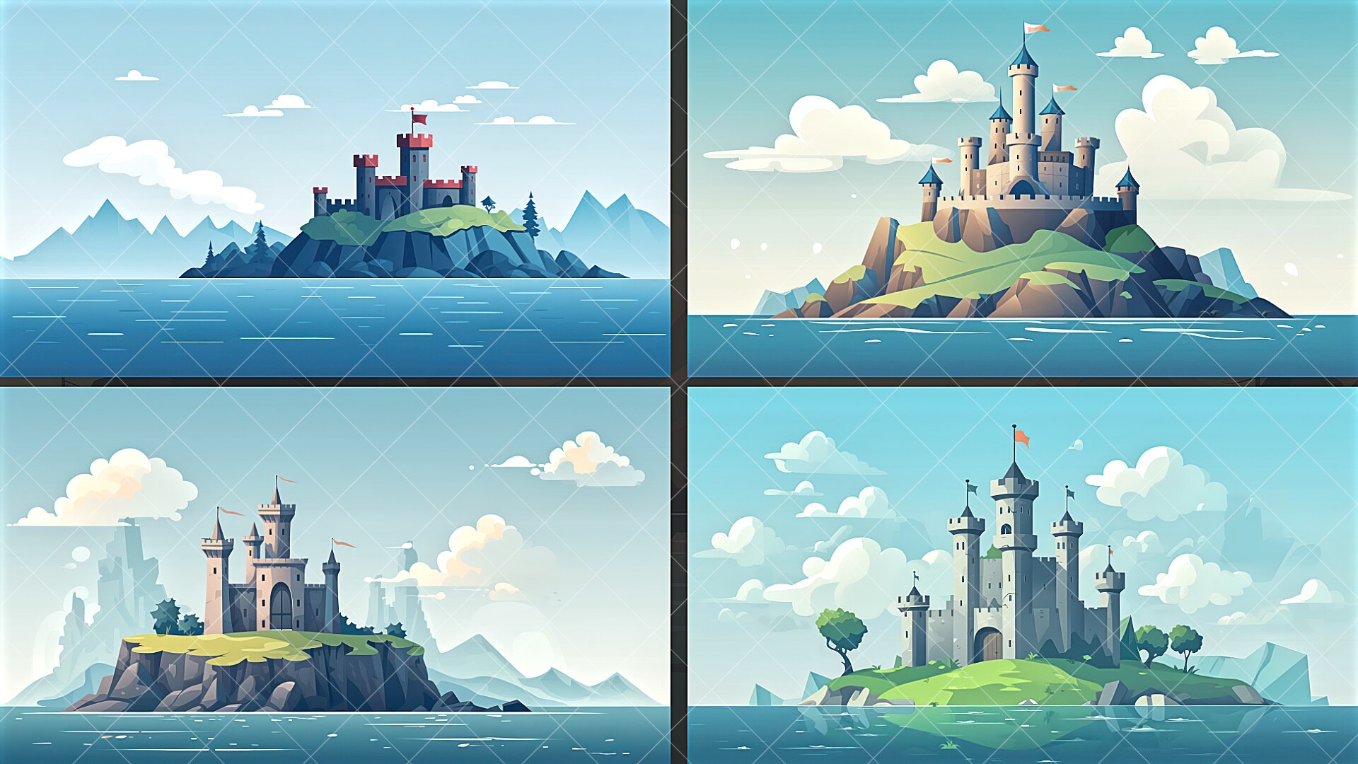 BACKGROUND - Vector Castle 2, 카테고리 2D 애셋 - UE 마켓플레이스