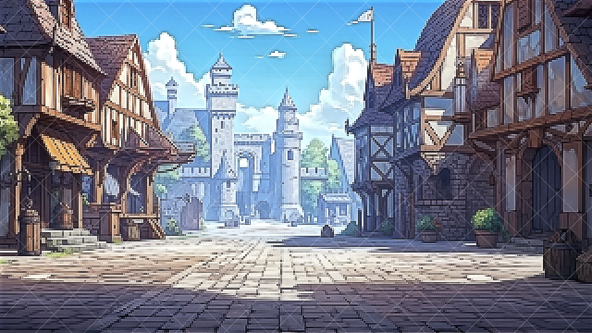 Background Pixel Town 1 In 2d Assets Ue Marketplace