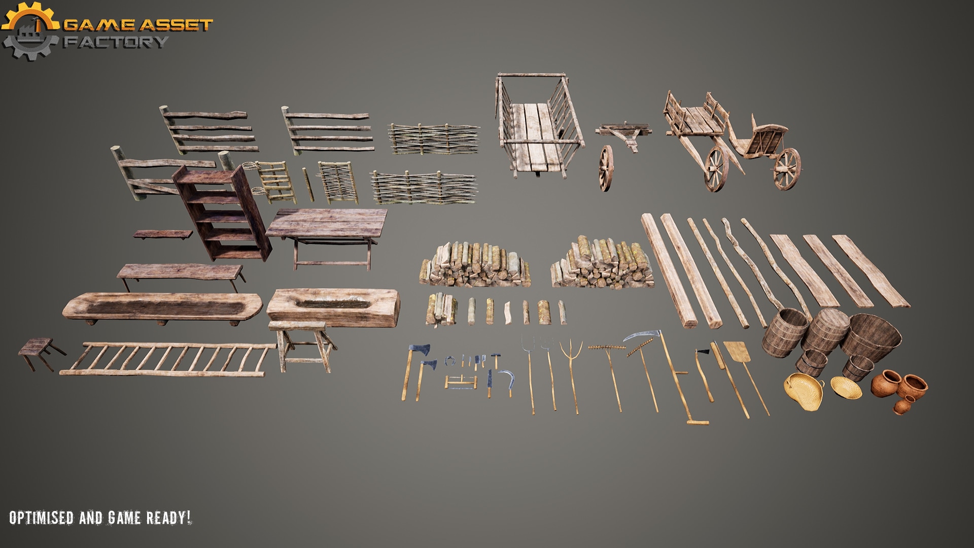 Medieval Props Vol 3 Farm Asset Cloud