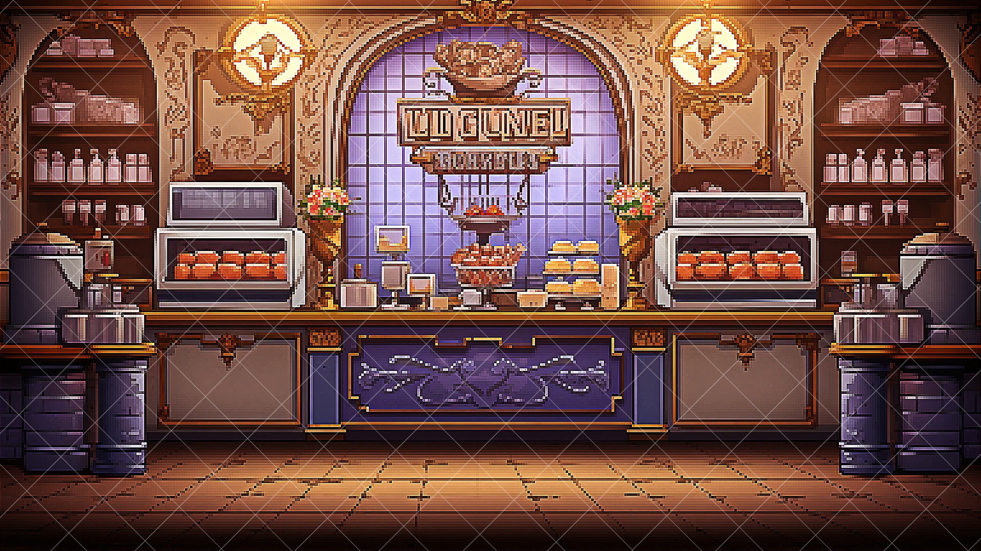 在二维资源创建的BACKGROUND - Pixel Cafe 1 - 虚幻引擎商城
