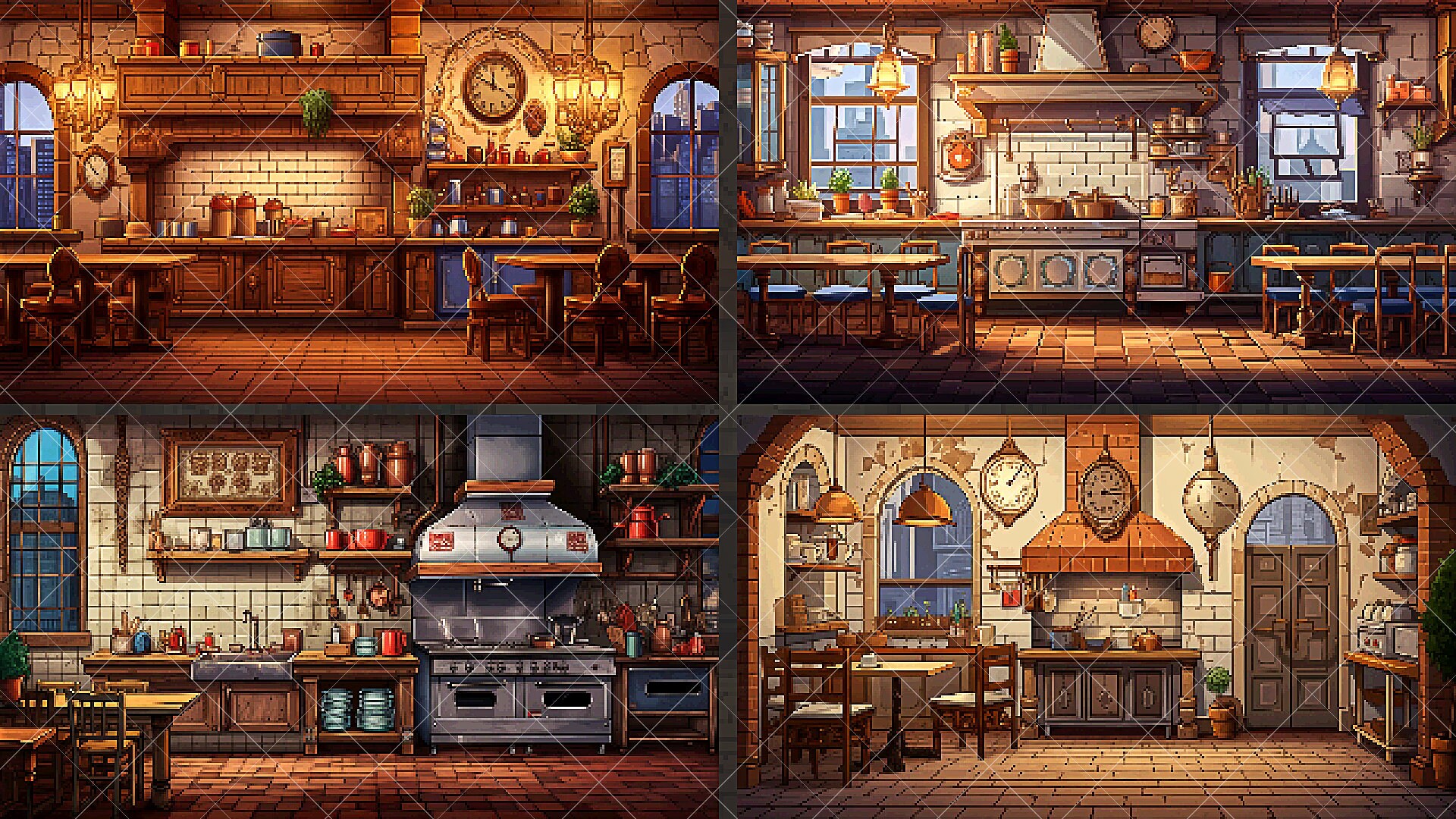 Background Pixel Kitchen 2 In 2d Assets Ue Marketplace
