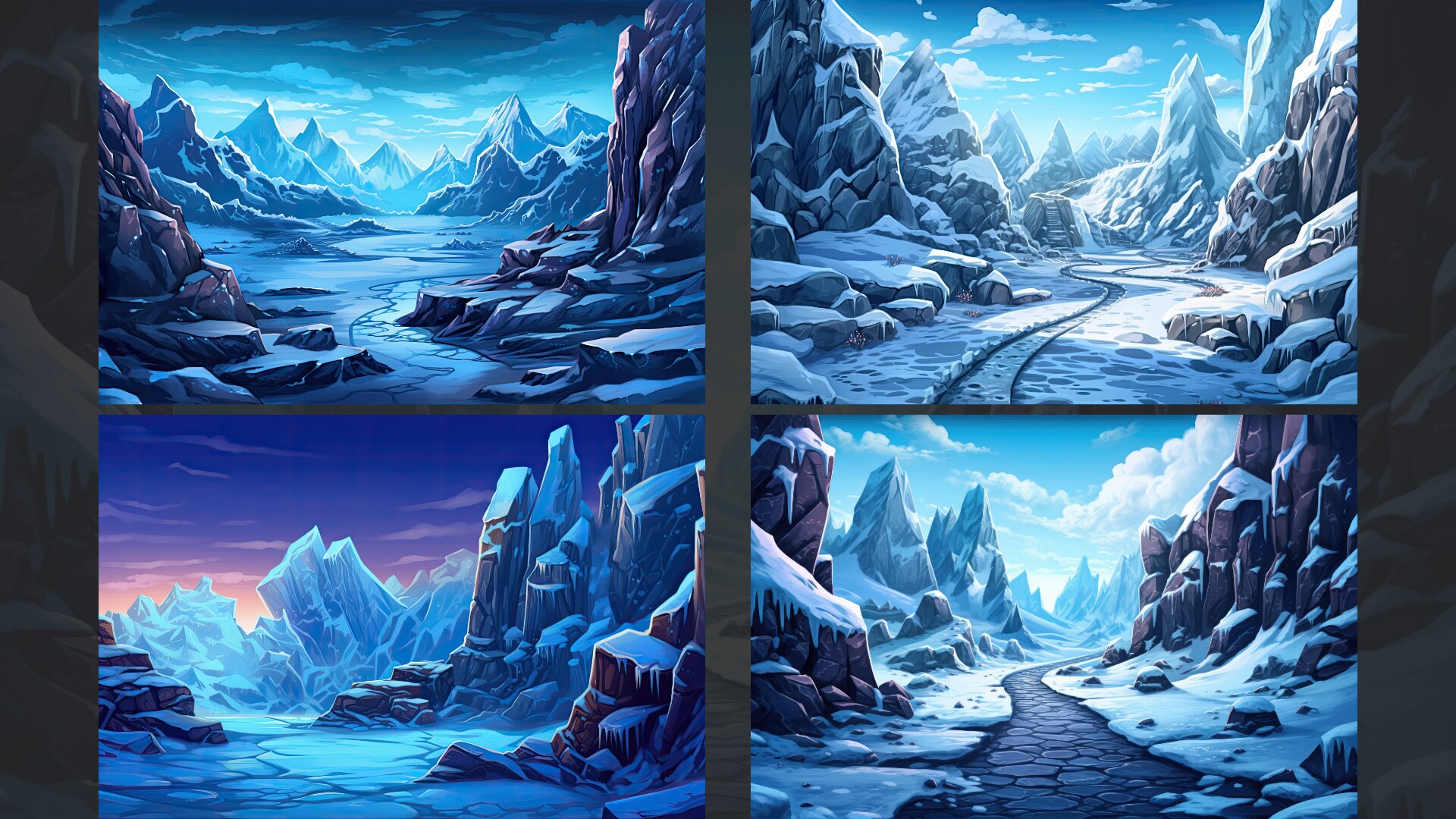BACKGROUND - Stylized Mountain 1 in 2D Assets - UE Marketplace