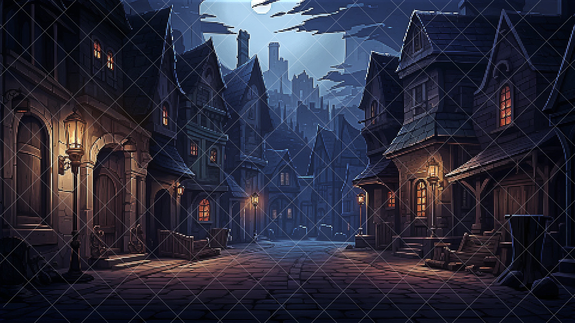 Background Pixel Town 2 In 2d Assets Ue Marketplace