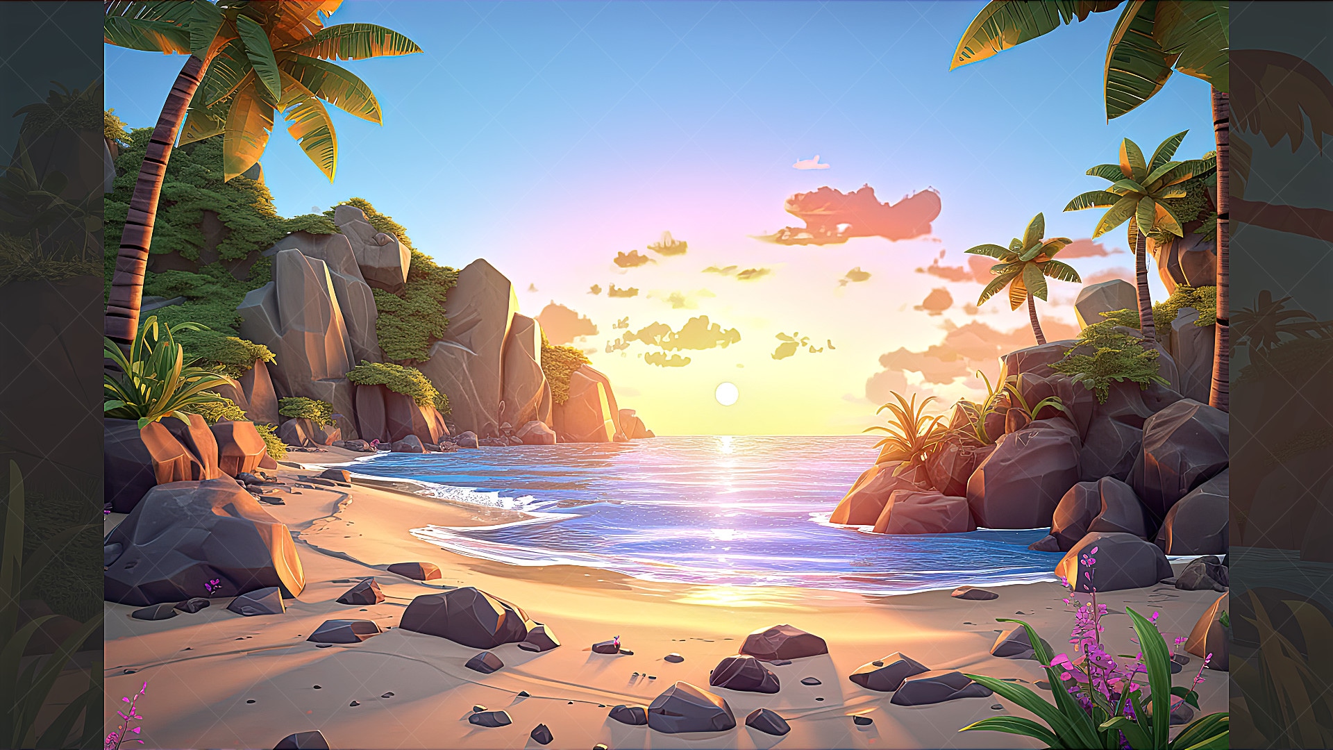 BACKGROUND - Stylized Tropical 2 in 2D Assets - UE Marketplace