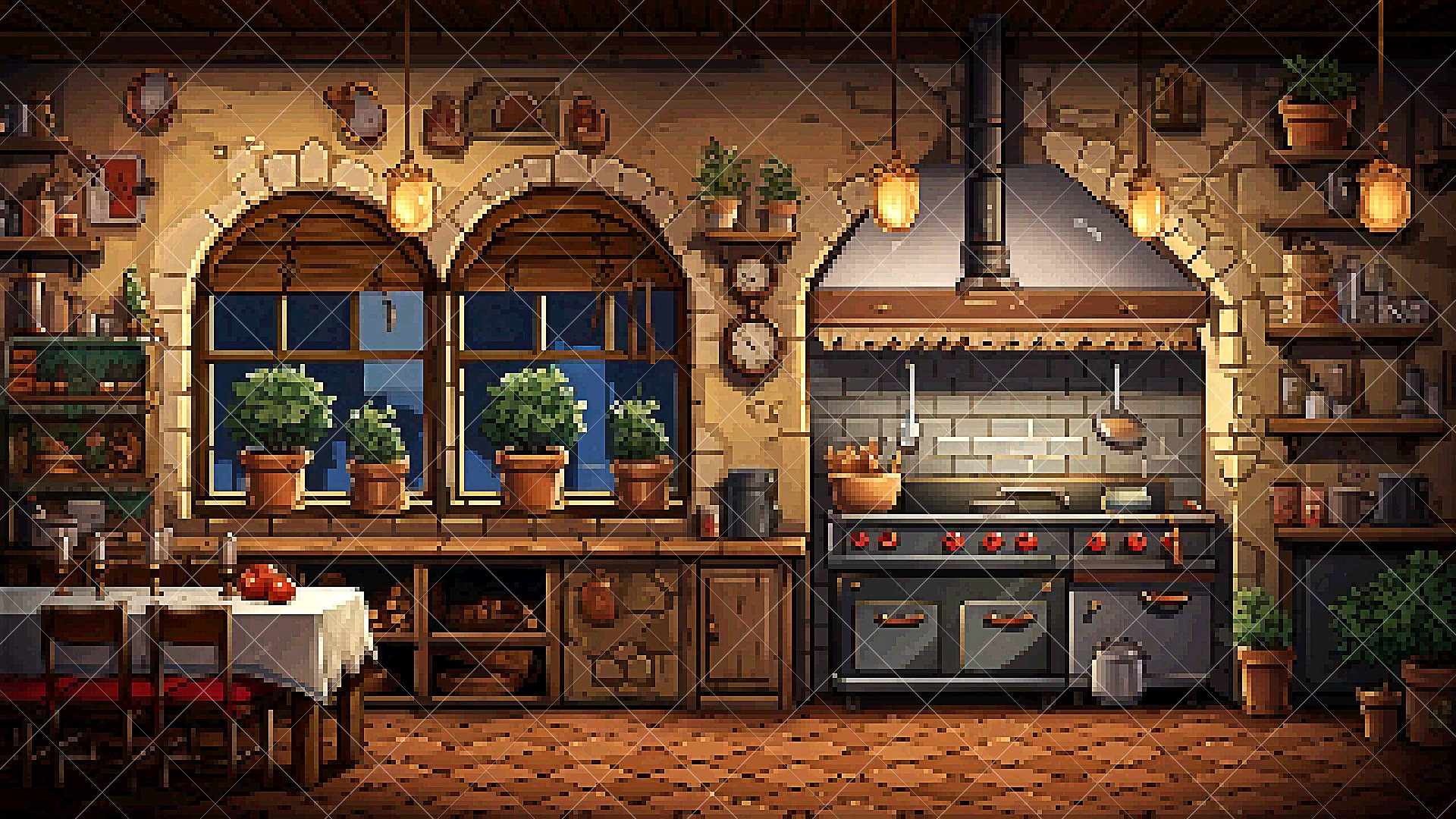 Background Pixel Kitchen 2 In 2d Assets Ue Marketplace