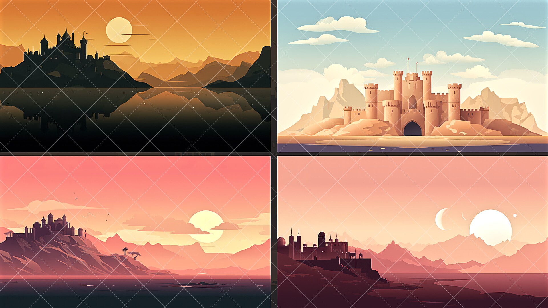 BACKGROUND - Vector Castle 2, 카테고리 2D 애셋 - UE 마켓플레이스