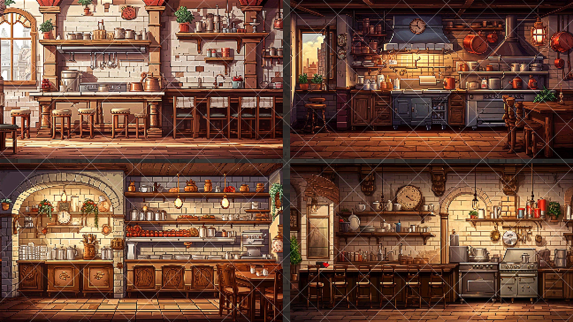 Background Pixel Kitchen 2 In 2d Assets Ue Marketplace