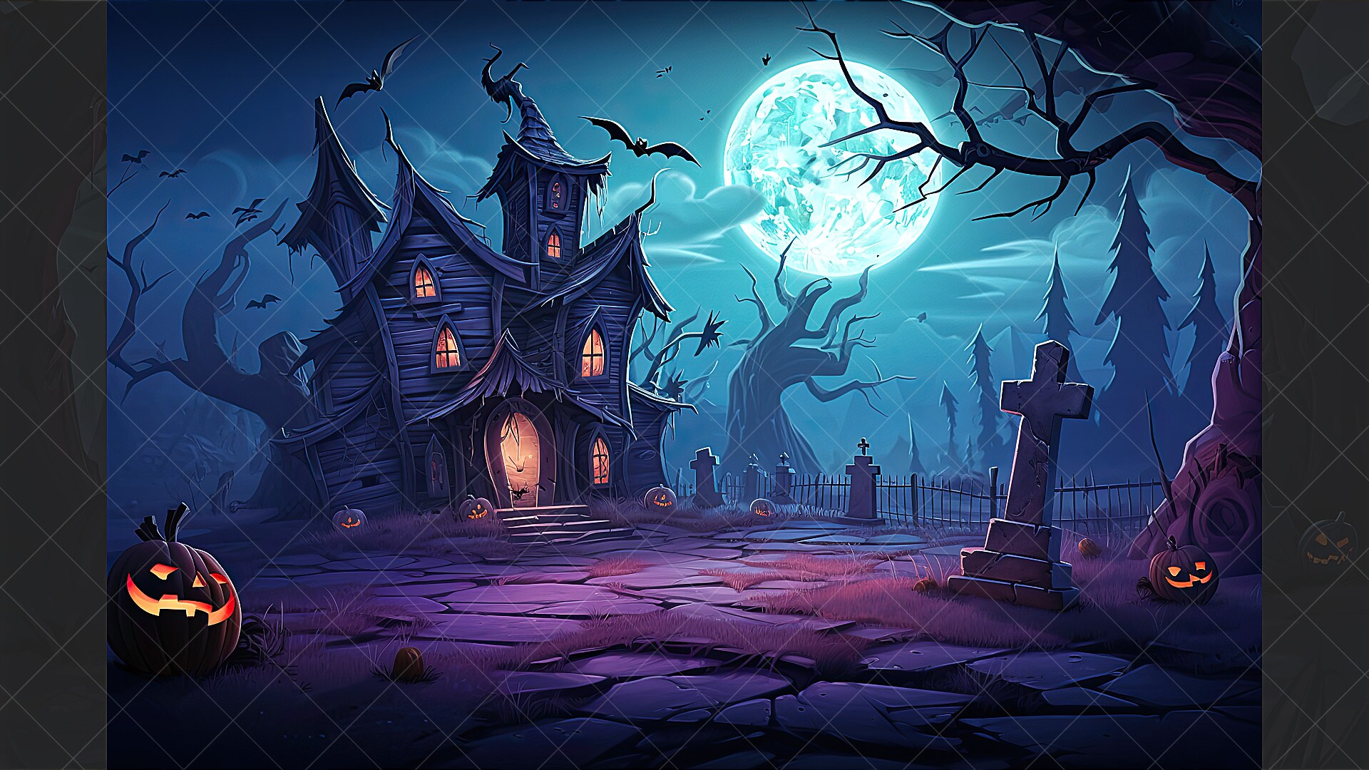 BACKGROUND - Stylized Graveyard 1：2Dアセット - UE マーケットプレイス