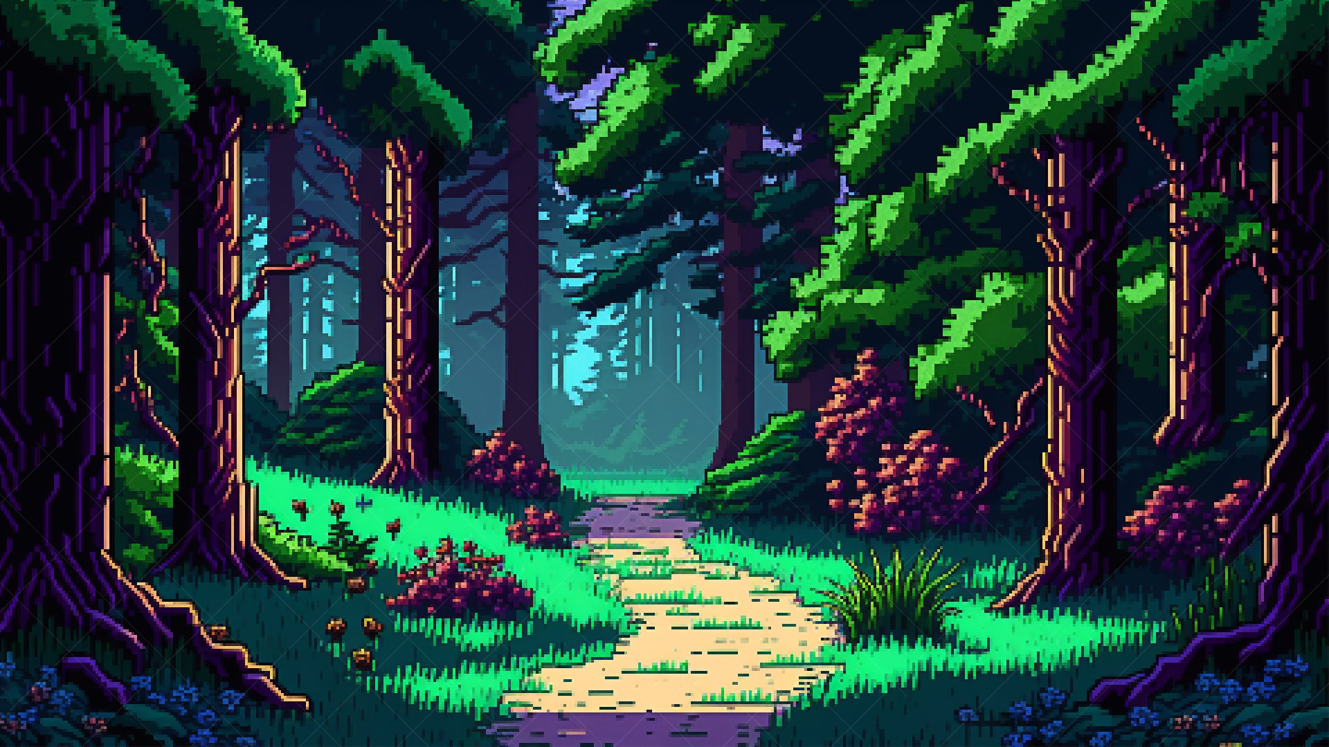 Background Pixel Forest 1 In 2d Assets Ue Marketplace
