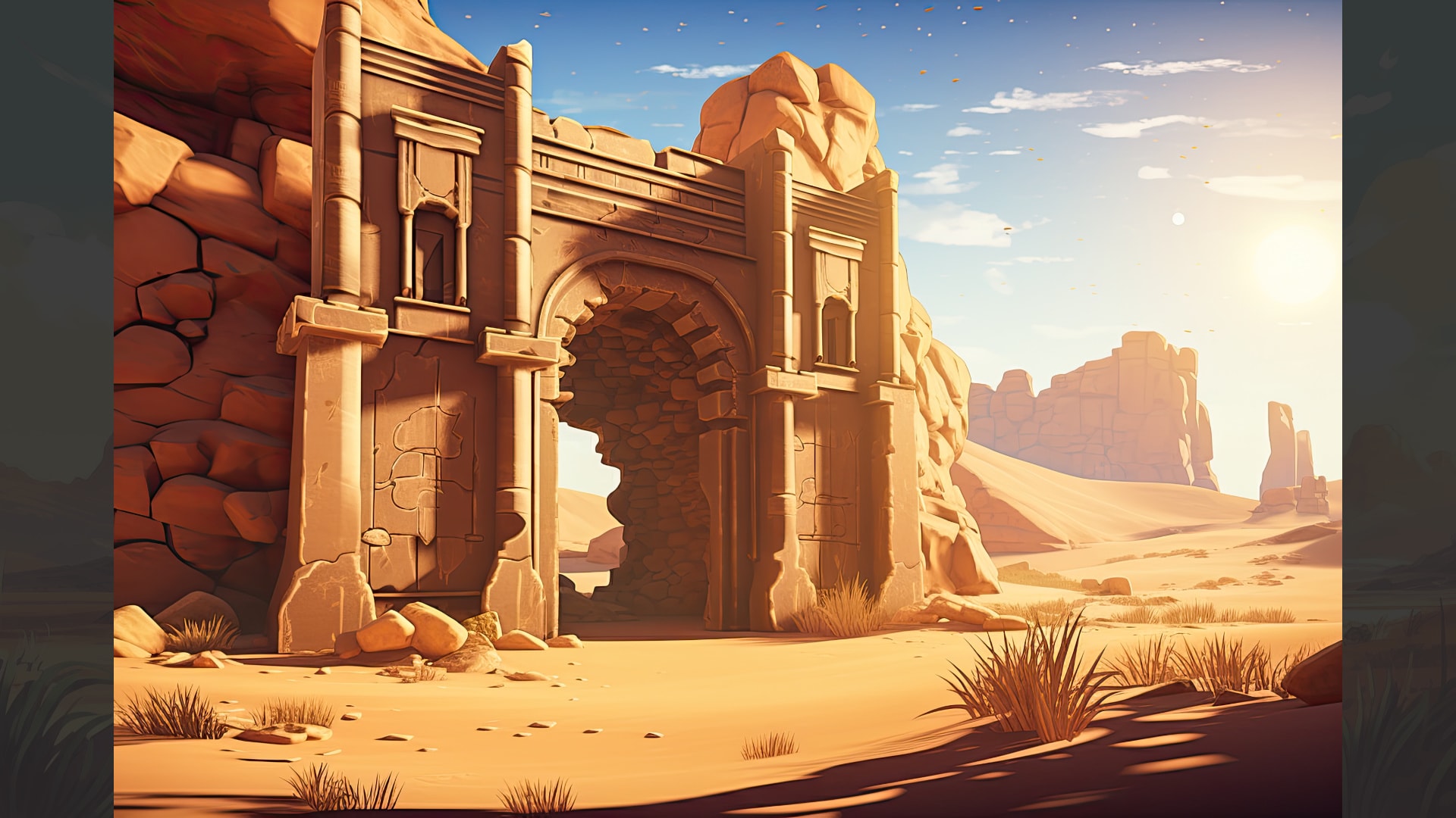 BACKGROUND - Stylized Post Apocalyptic 1 in 2D Assets - UE Marketplace