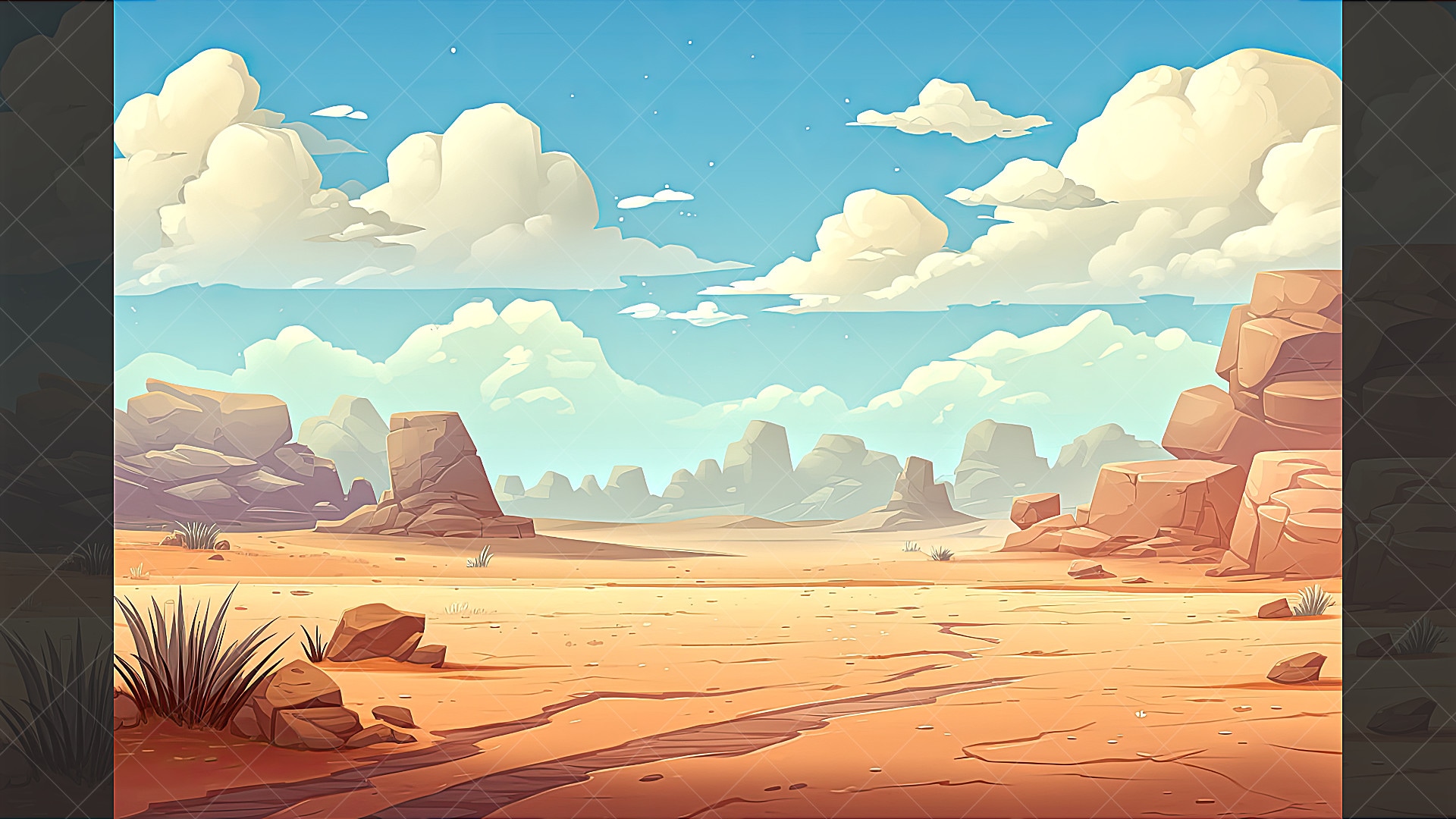 BACKGROUND - Stylized Desert 2 in 2D Assets - UE Marketplace