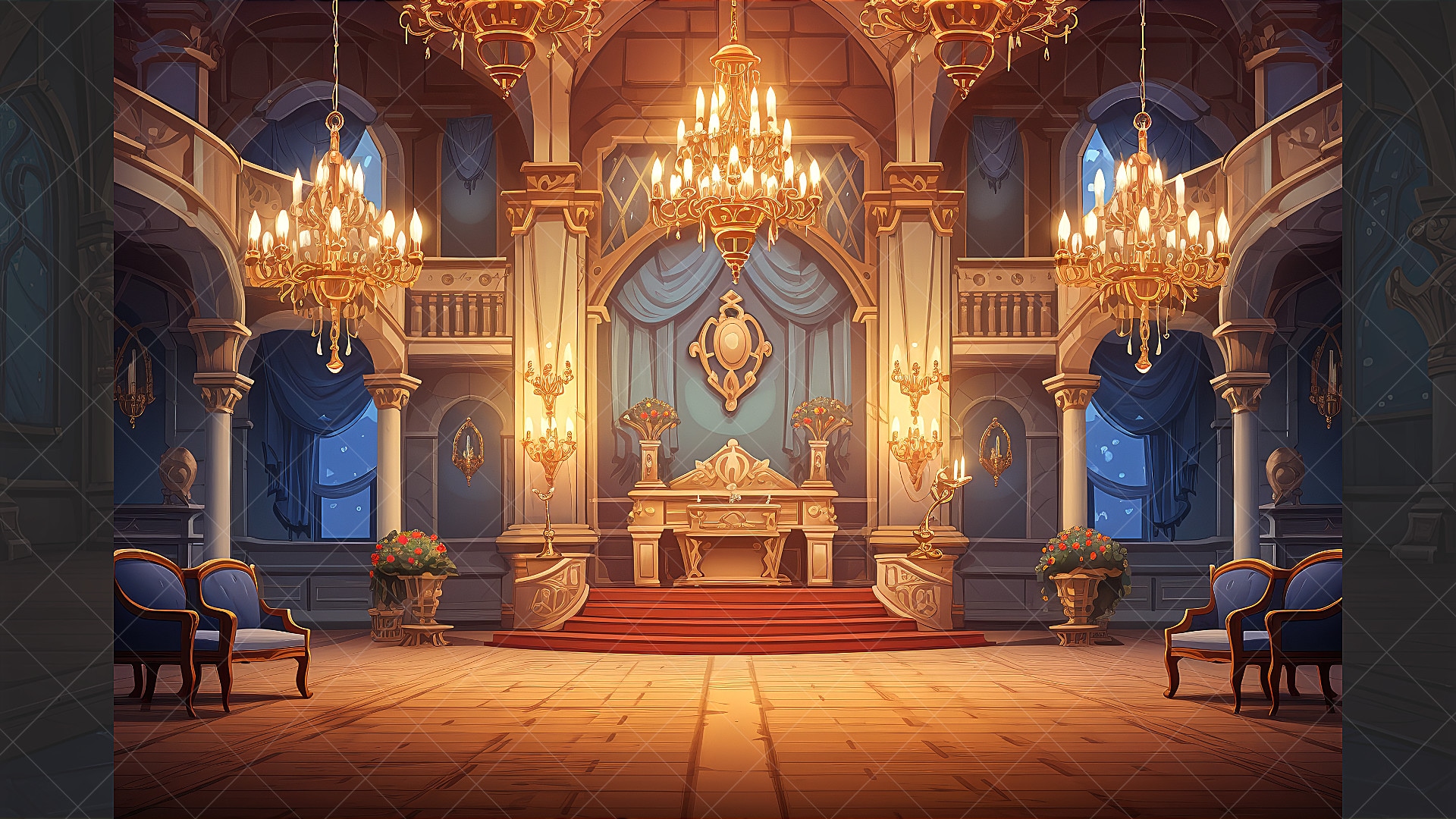 Castle Throne Room Background