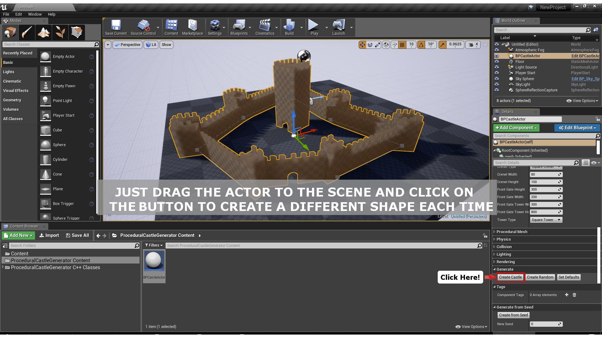 Procedural Castle Generator in Code Plugins - UE Marketplace