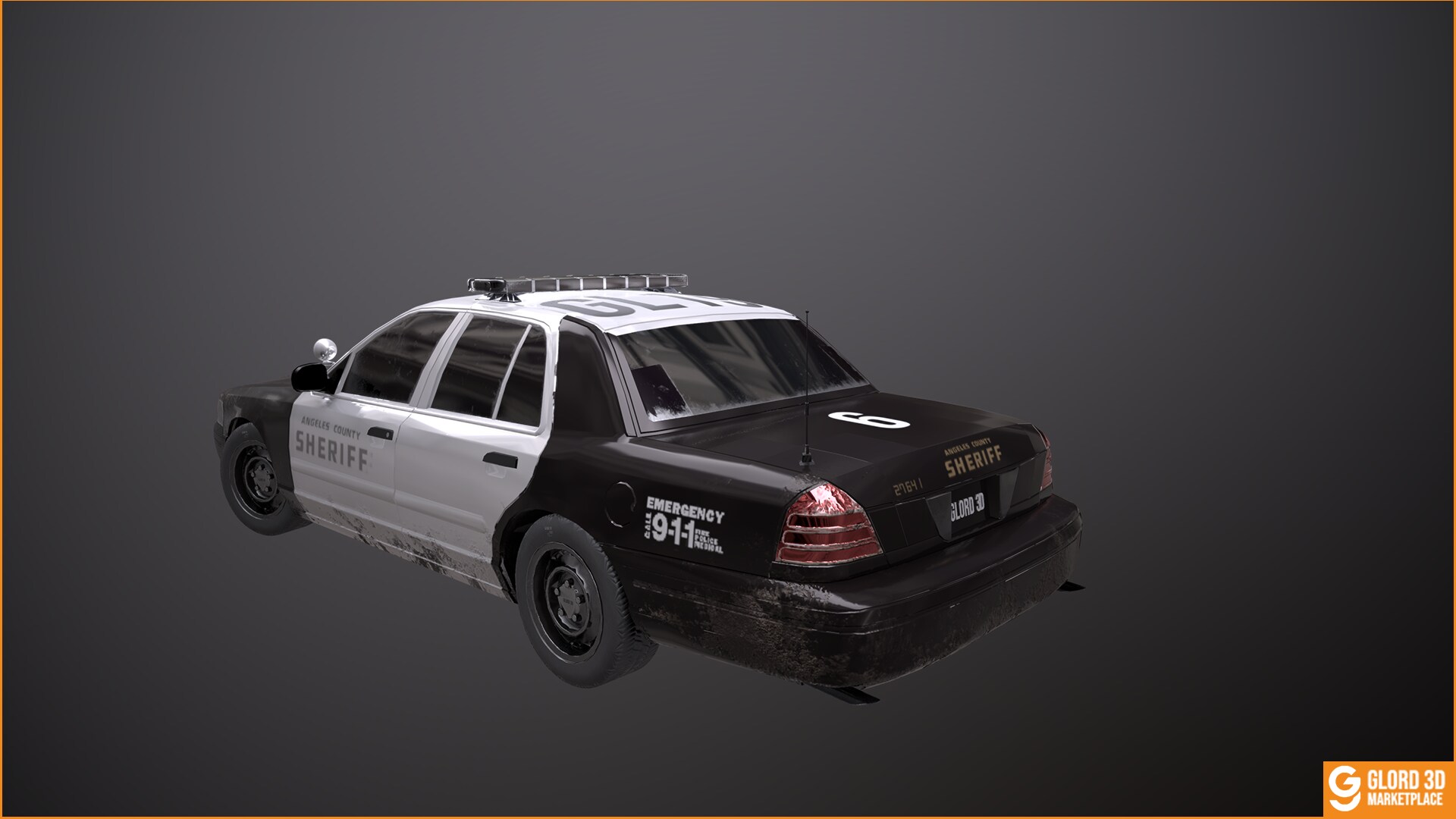 Driveable / Animated Police Car - USA, 카테고리 블루프린트 - UE 마켓플레이스