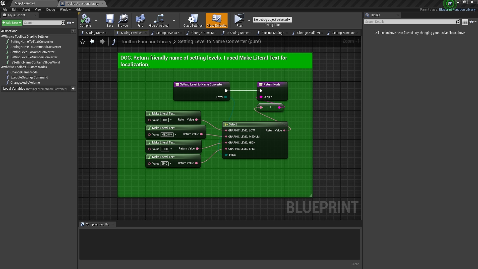 WhitriseToolbox Game Settings and Setting Save Manager in Blueprints ...