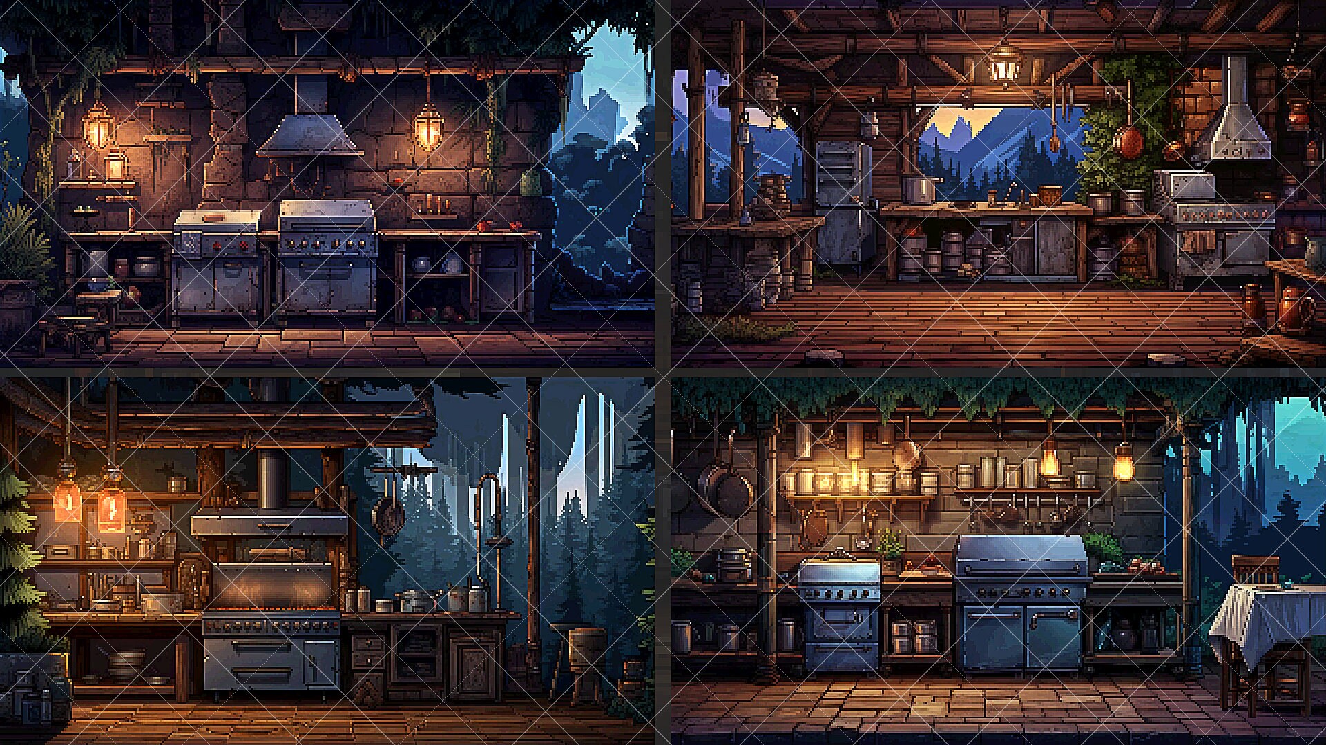 Background Pixel Kitchen 2 In 2d Assets Ue Marketplace