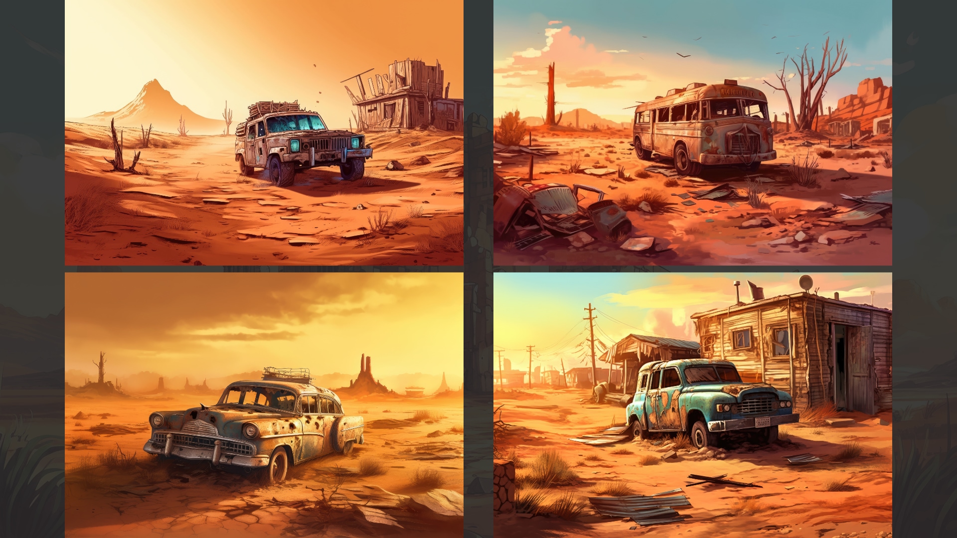 BACKGROUND - Stylized Post Apocalyptic 1 in 2D Assets - UE Marketplace