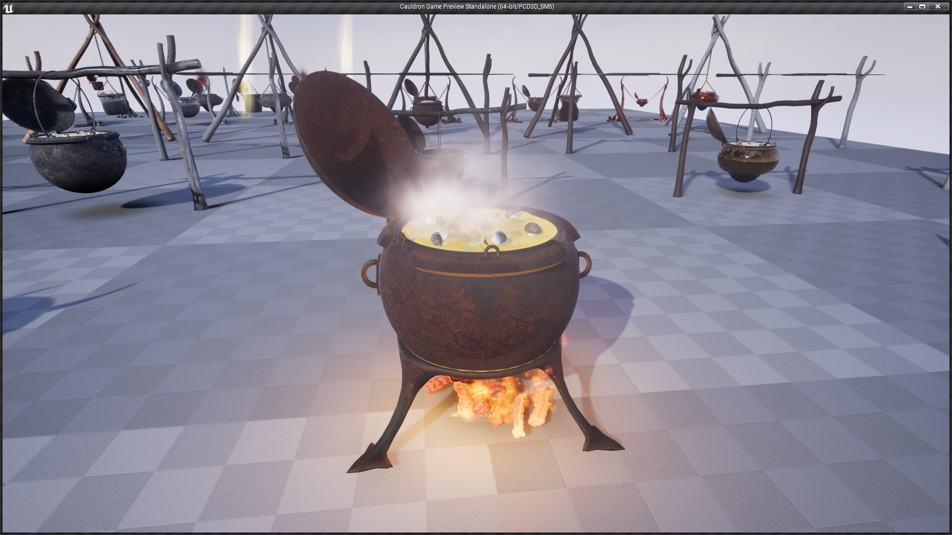 Boiling Customizable Cauldrons in Blueprints - UE Marketplace