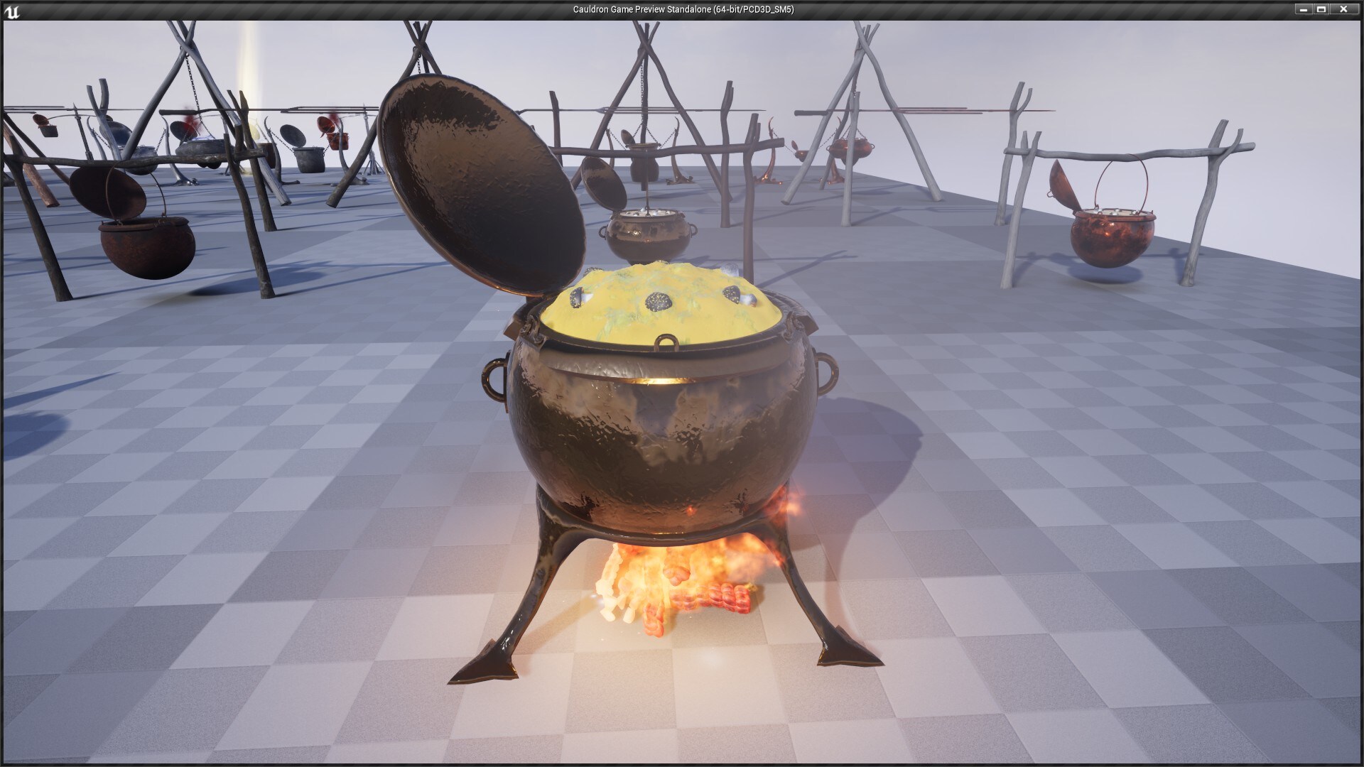 Boiling Customizable Cauldrons in Blueprints - UE Marketplace