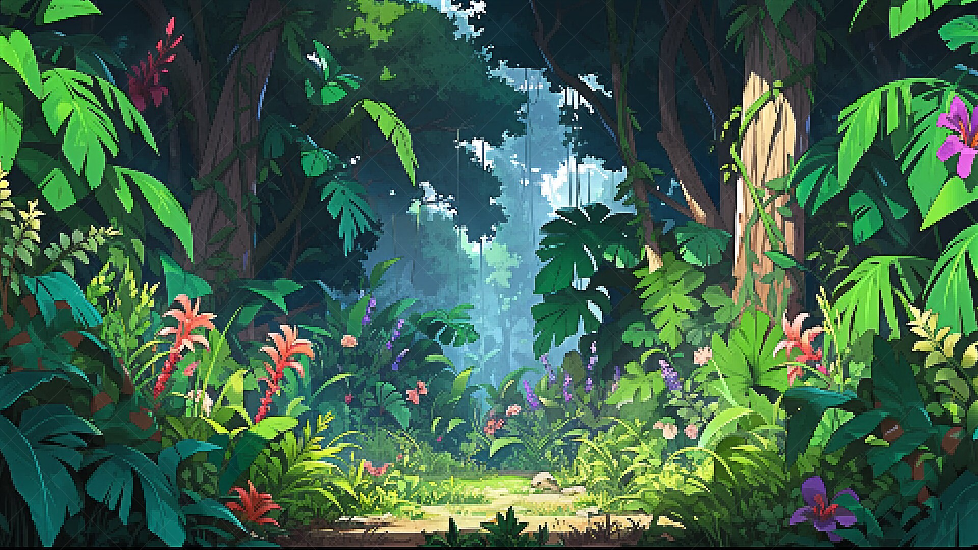 Background Pixel Forest 2 In 2d Assets Ue Marketplace
