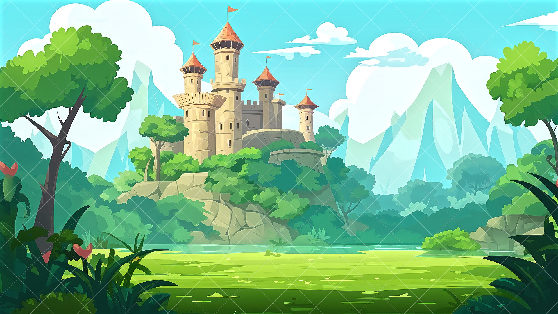 BACKGROUND - Vector Castle 2, 카테고리 2D 애셋 - UE 마켓플레이스