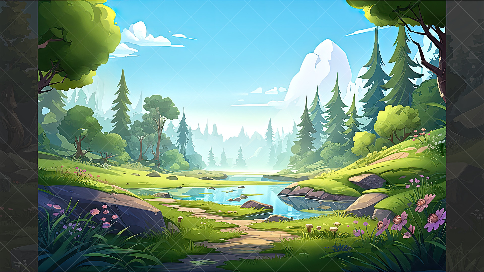 Background Stylized Forest 1 In 2d Assets Ue Marketplace