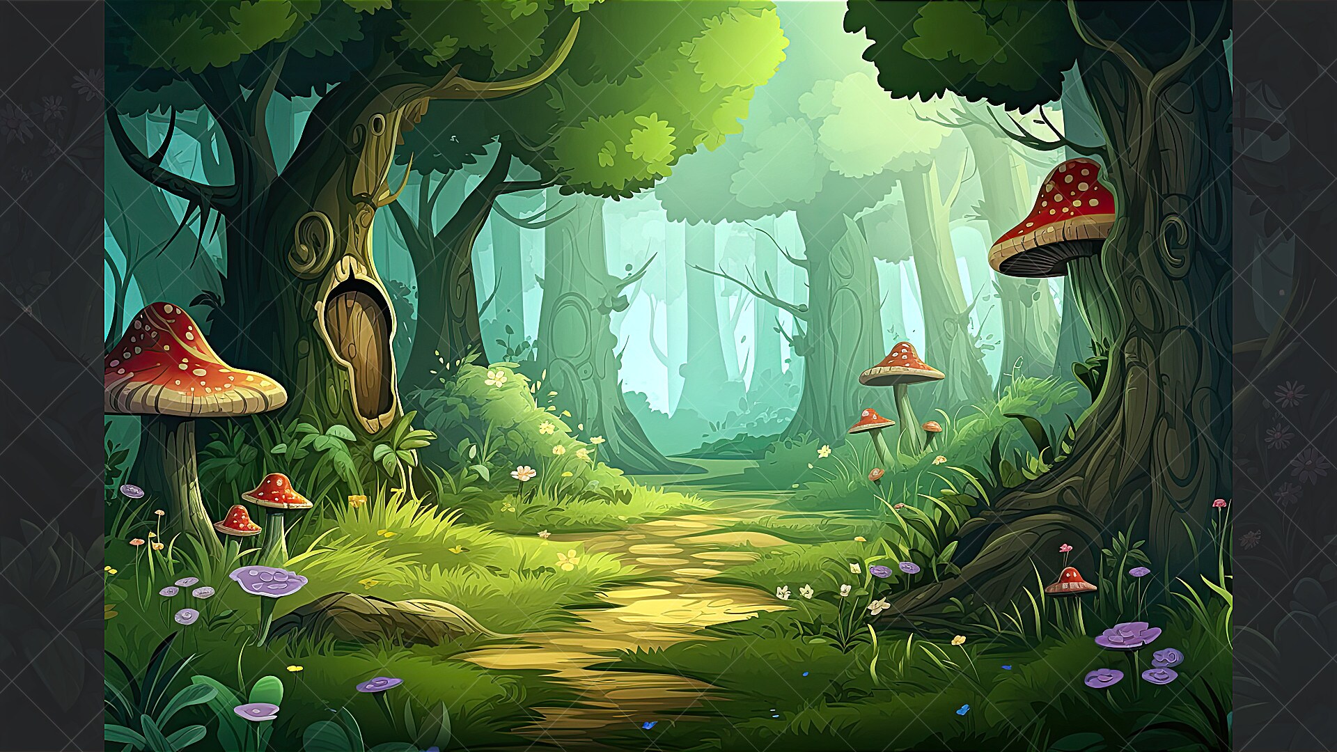 Background Stylized Forest 2 In 2d Assets Ue Marketplace