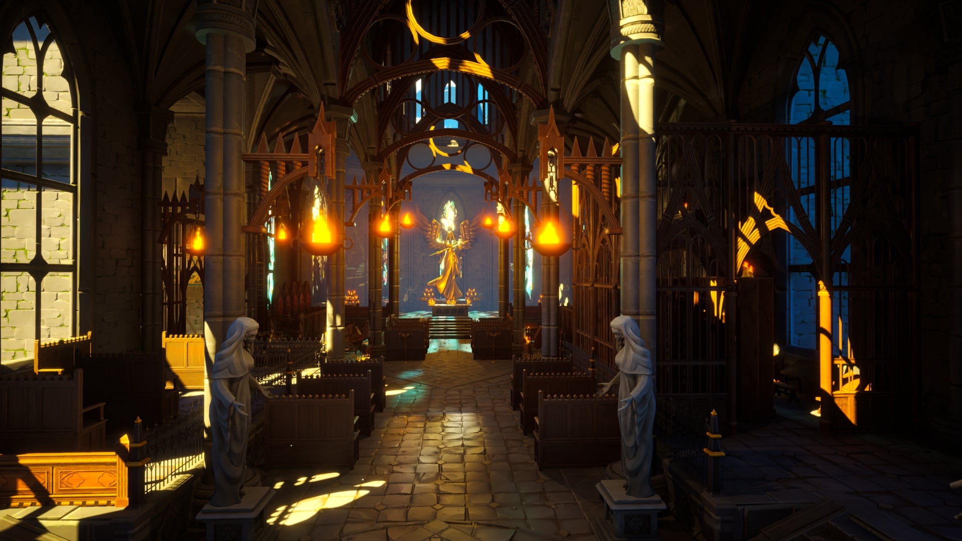 Stylized Gothic Church Environment - Modular Gothic Cathedral in Environments - UE Marketplace
