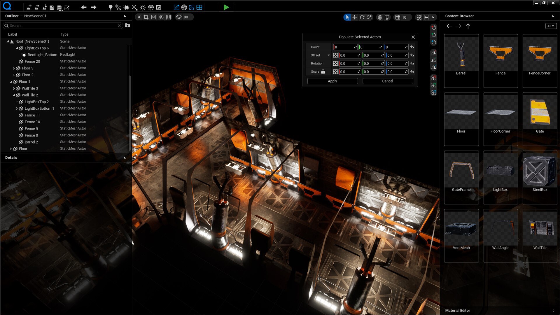 在蓝图创建的quiet Runtime Editor 虚幻引擎商城