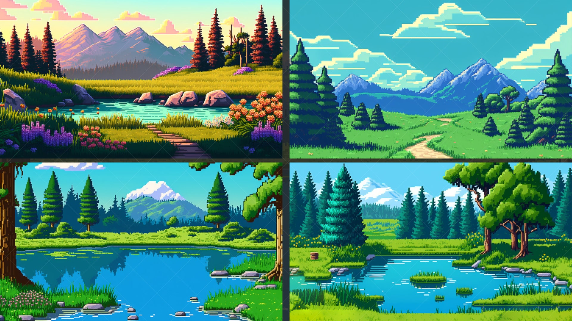 Background Pixel Forest 1 In 2d Assets Ue Marketplace