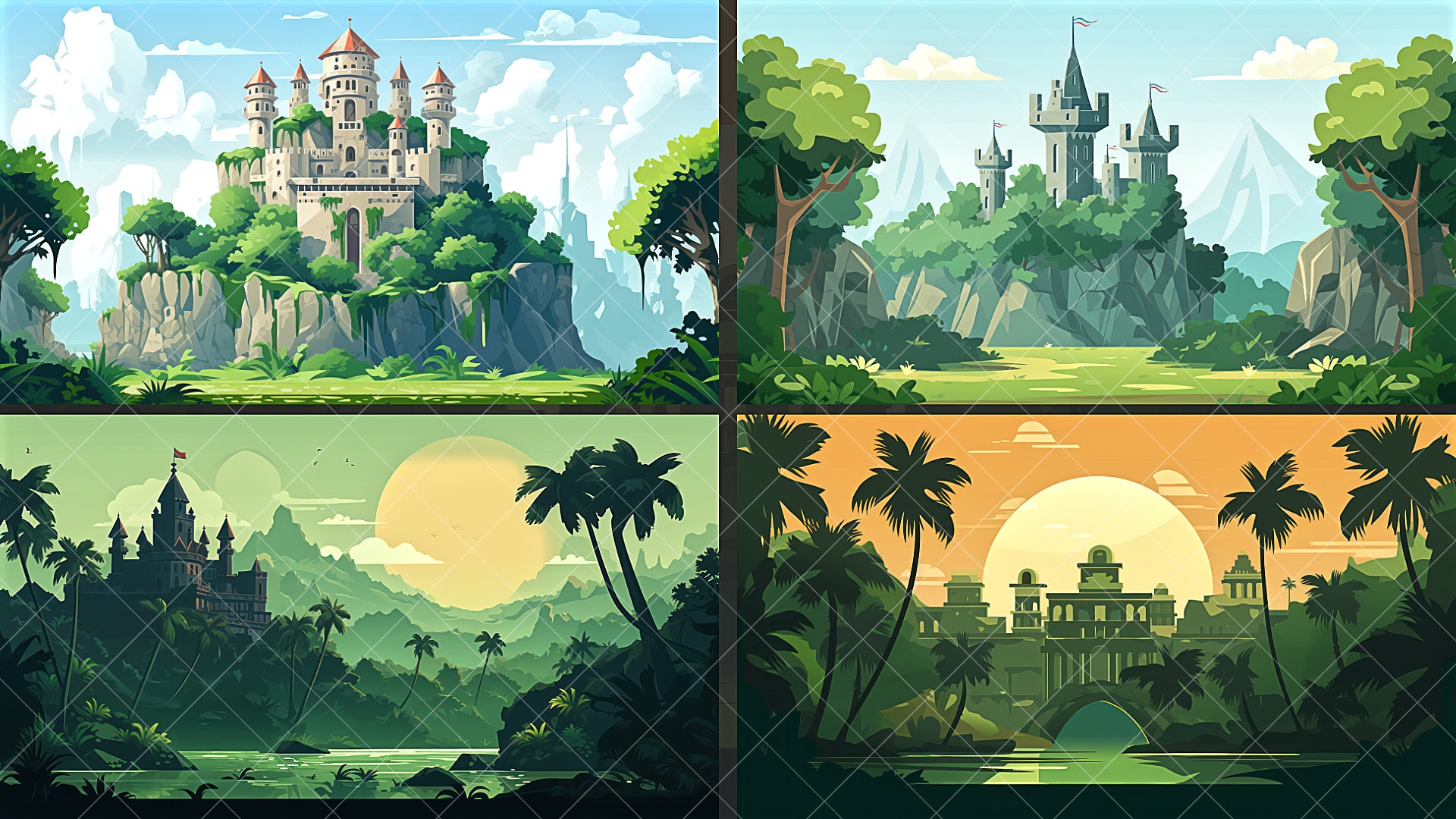 BACKGROUND - Vector Castle 2, 카테고리 2D 애셋 - UE 마켓플레이스