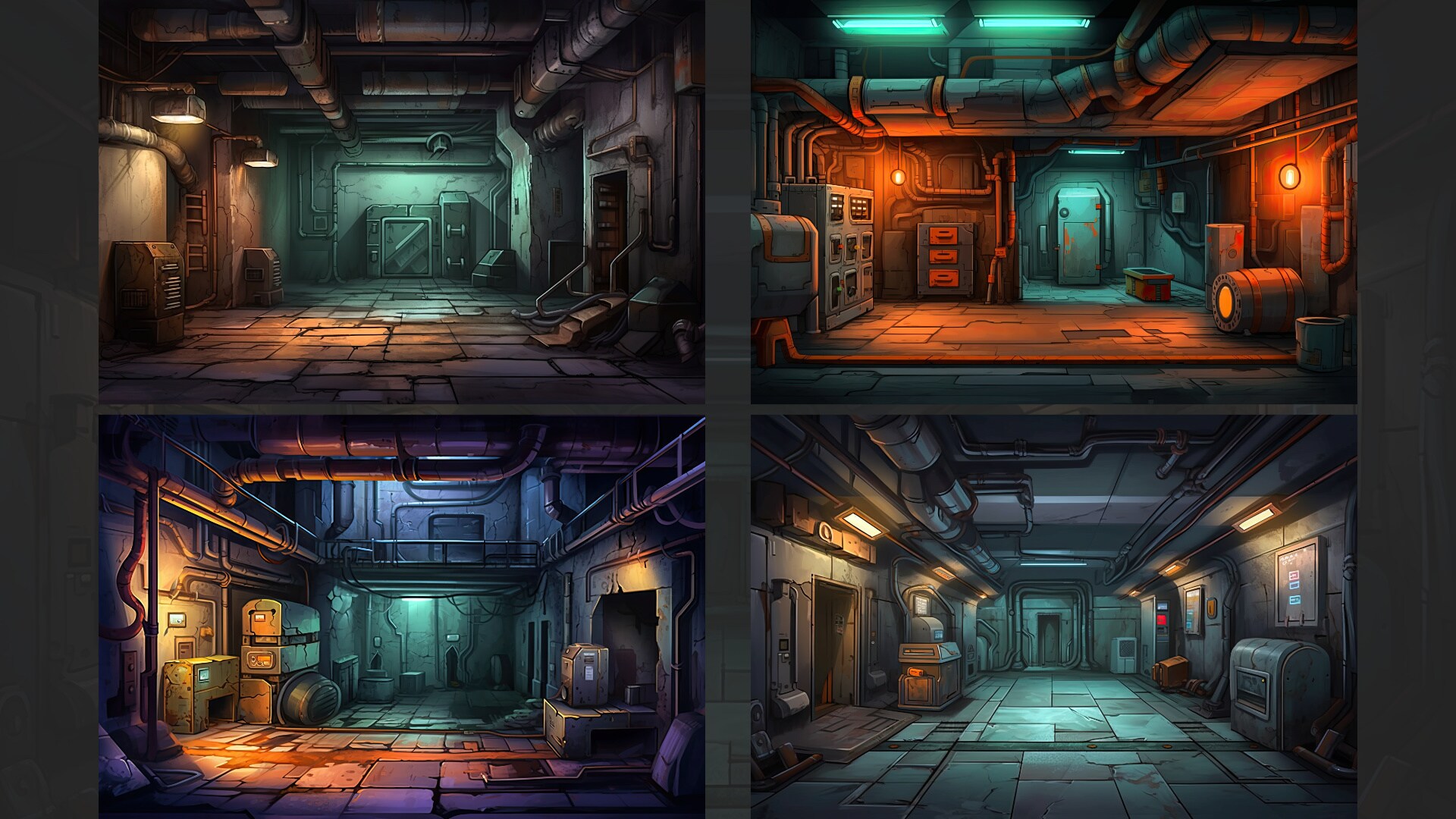 BACKGROUND - Stylized Post Apocalyptic 1：2Dアセット - UE マーケットプレイス