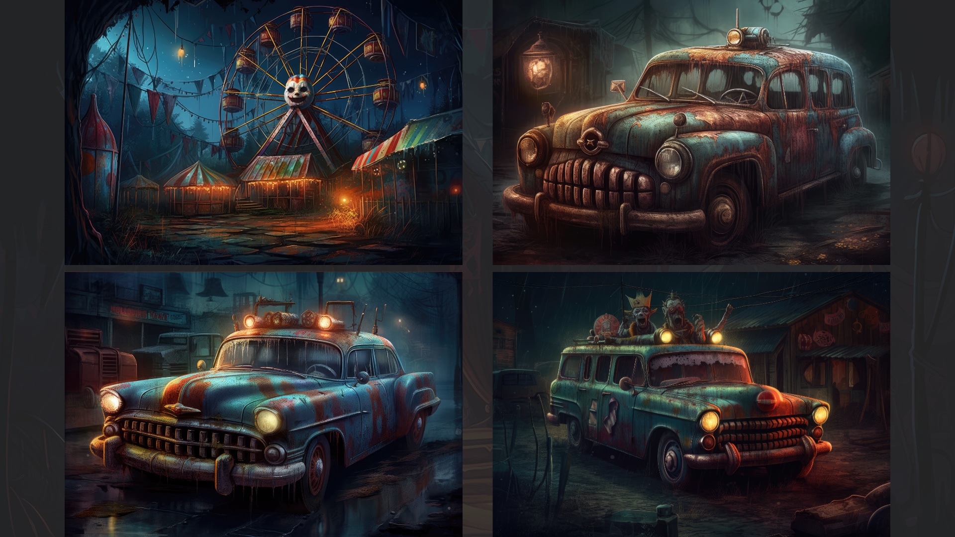 BACKGROUND - Stylized Haunted 1：2Dアセット - UE マーケットプレイス