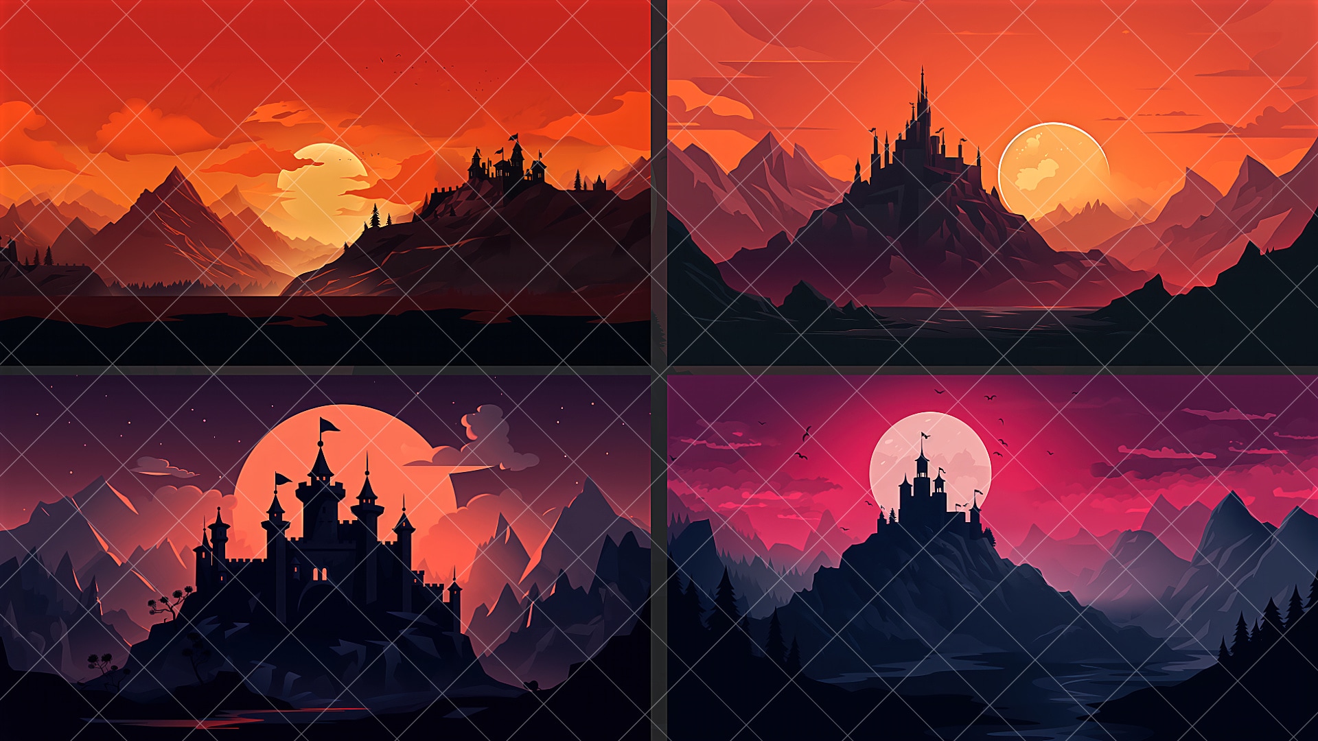 BACKGROUND - Vector Castle 1：2Dアセット - UE マーケットプレイス